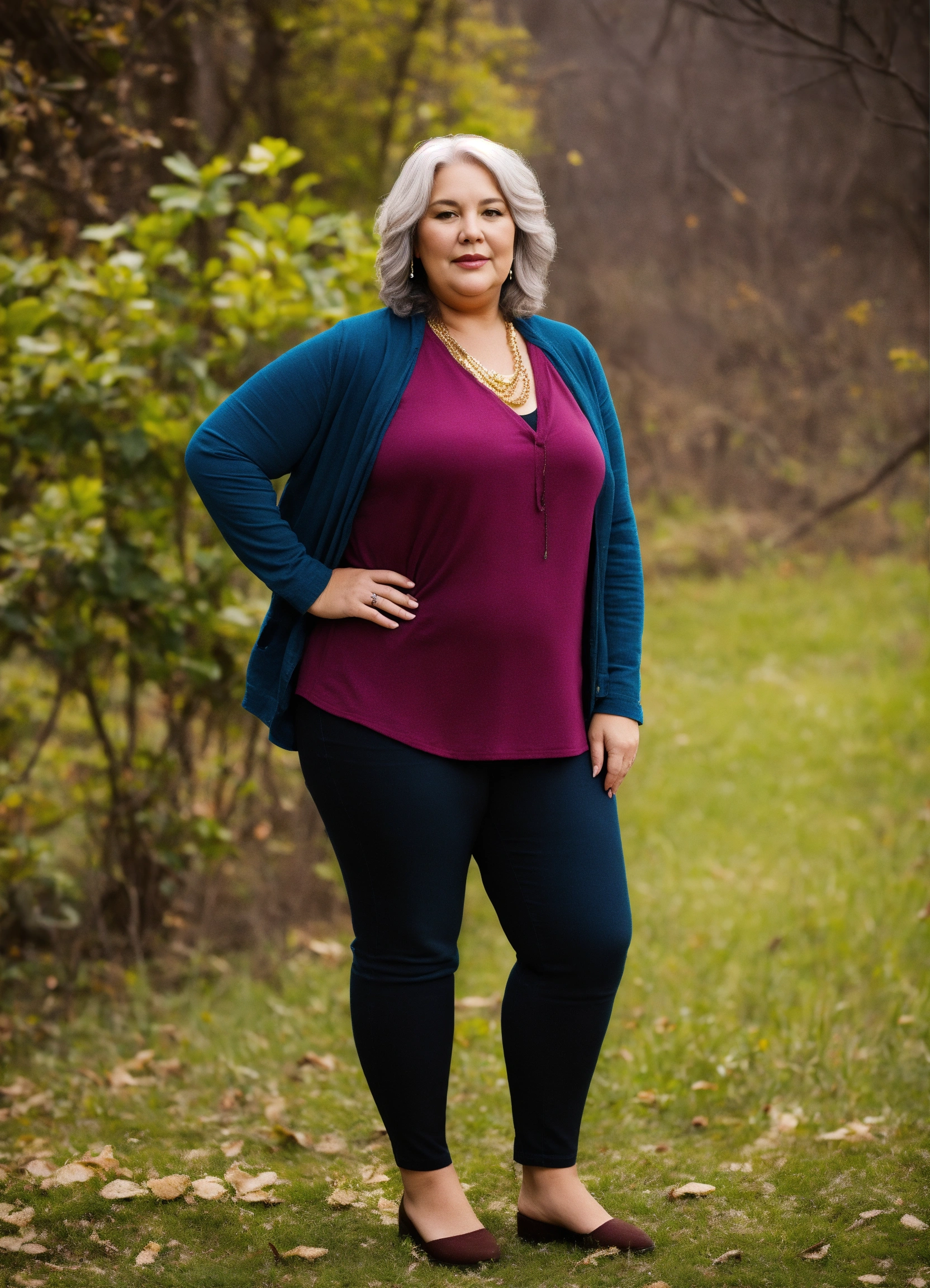 Lexica - Full body view of a plus size caucasian woman in her 50s survivor