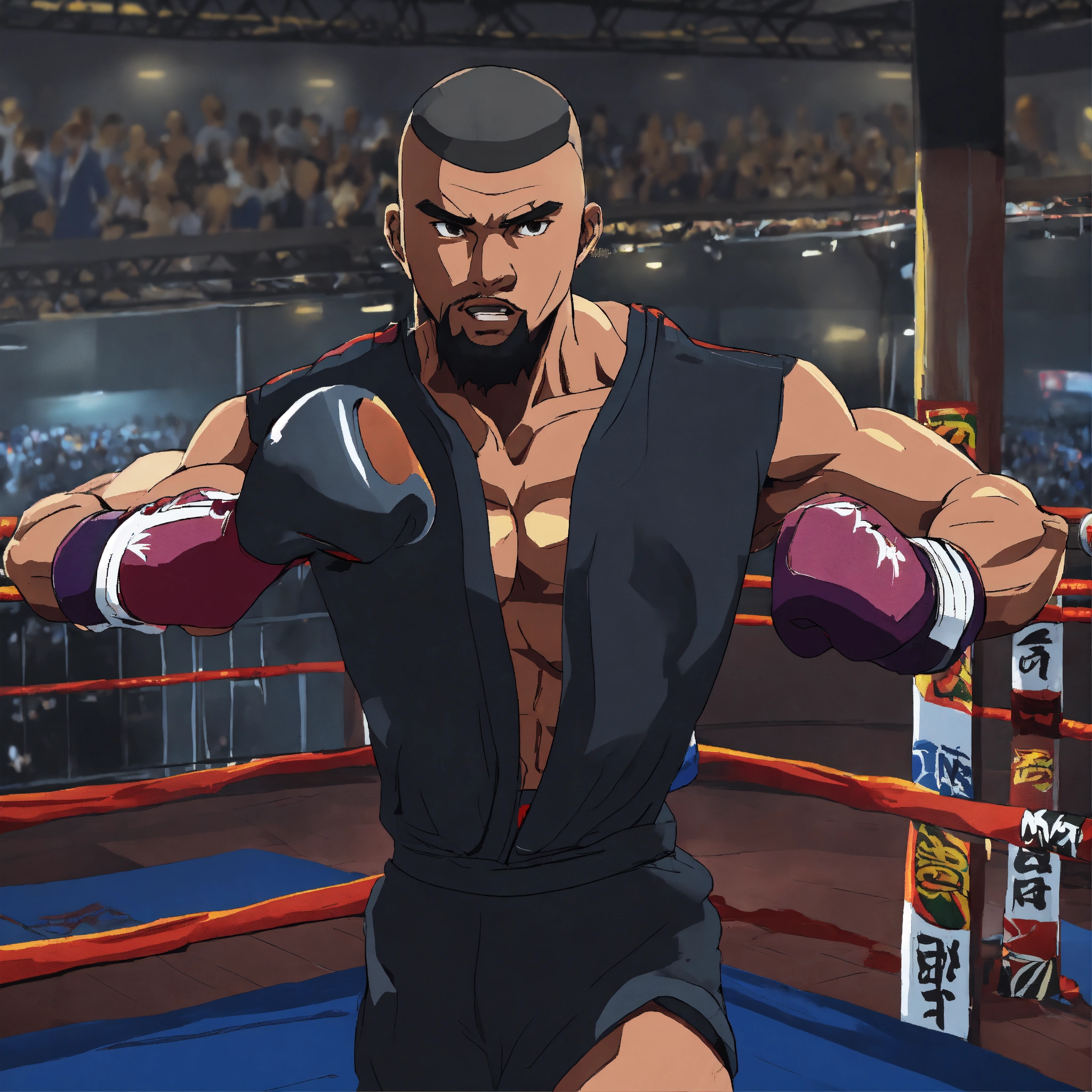 Lexica - Muay thai fighter smoth,anime,high quality