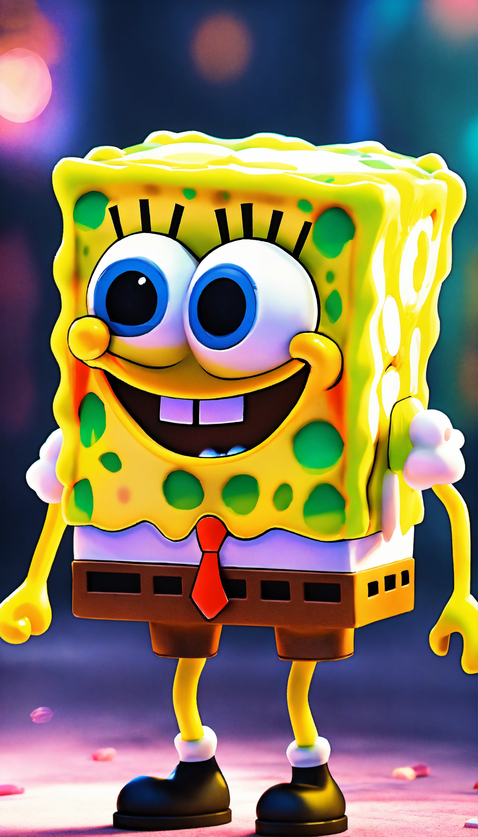 Lexica - SpongeBob ,full body image ,cute ,realistic, vivid colors ...