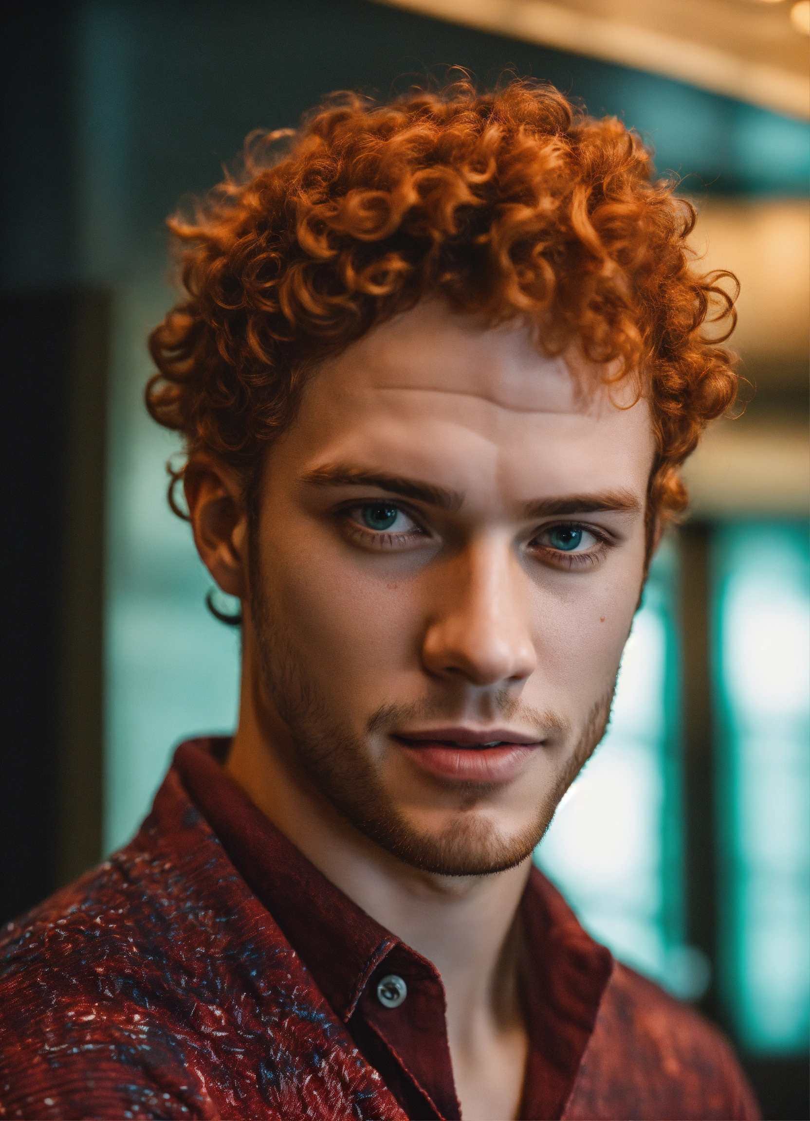 Lexica - Handsome human-looking alien male. With spotted red skin ...