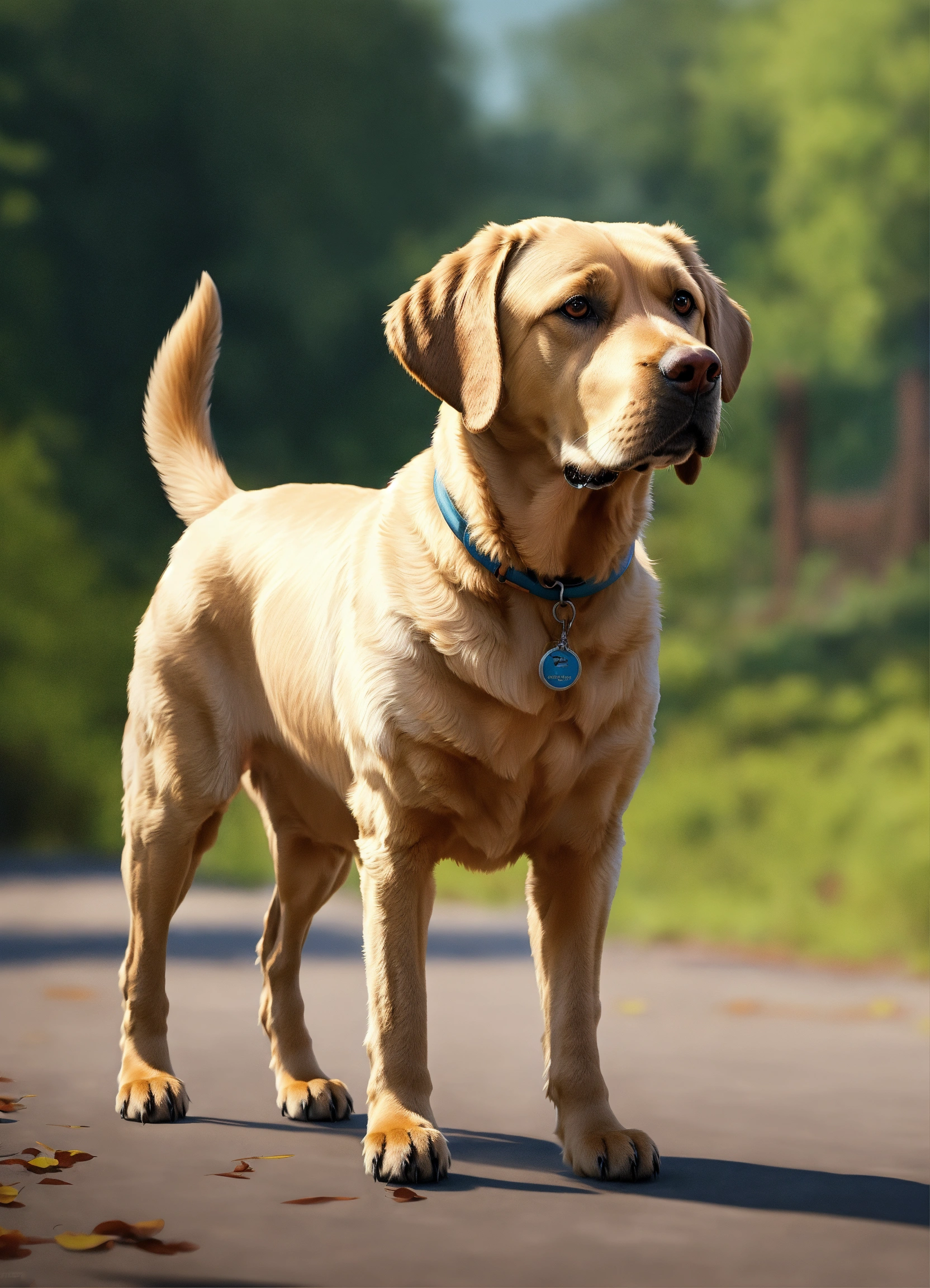 Lexica - Highly realistic side view of a walking labrador Pixar style ...