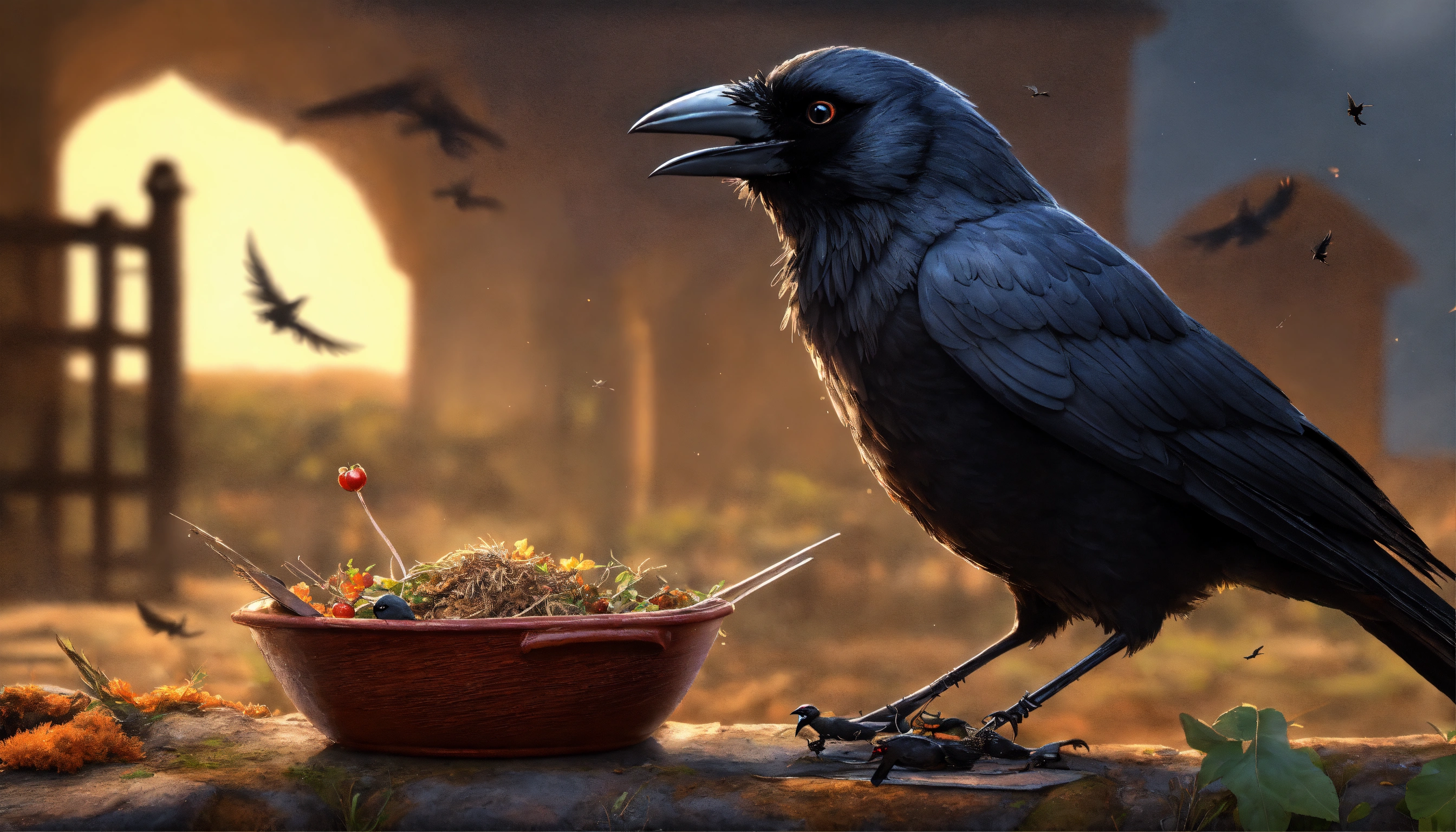 Lexica - "Depict the crow's reluctance to join the sparrow in plowing ...