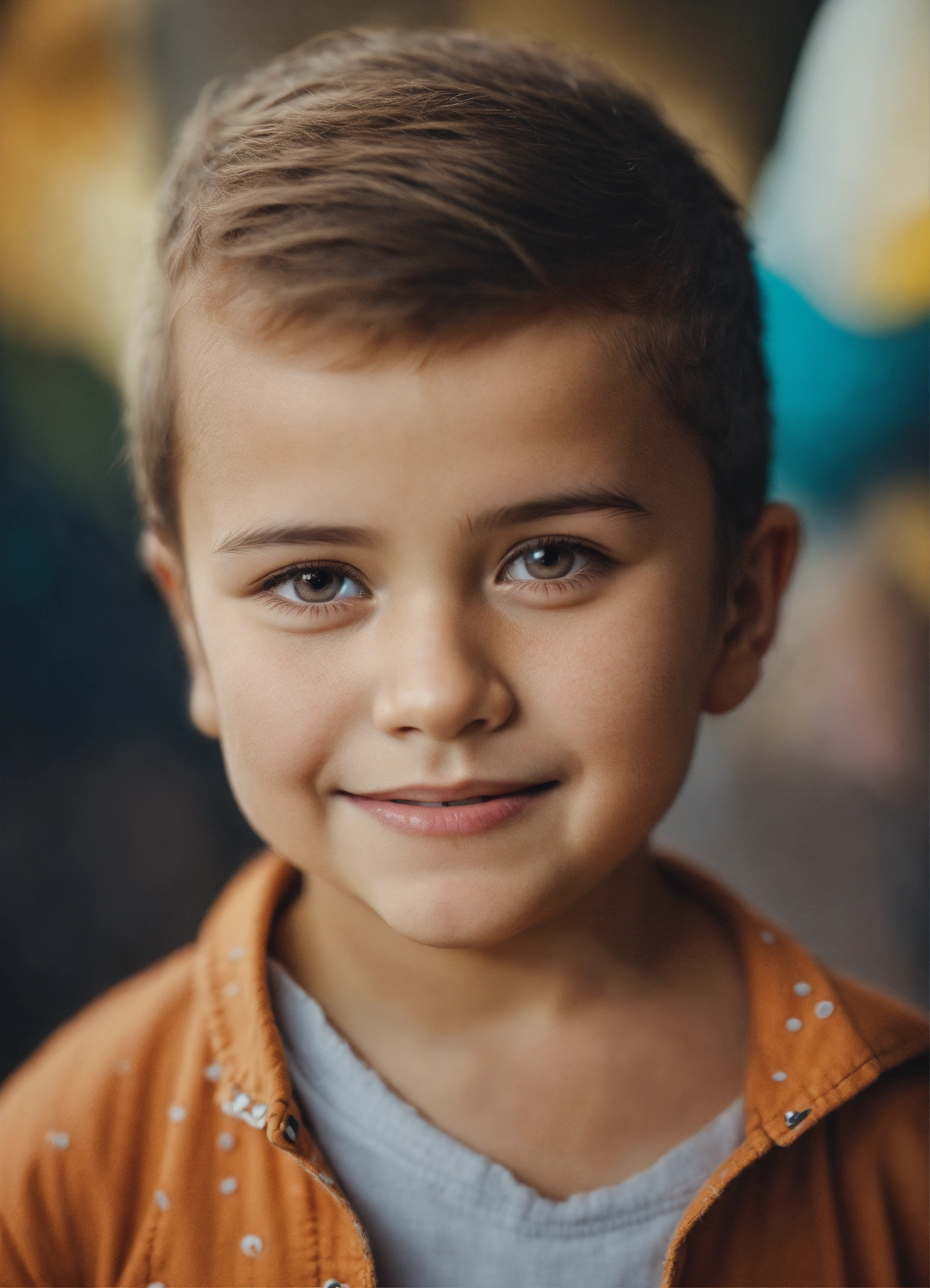 Lexica - Child small beard strait looks without knock smile