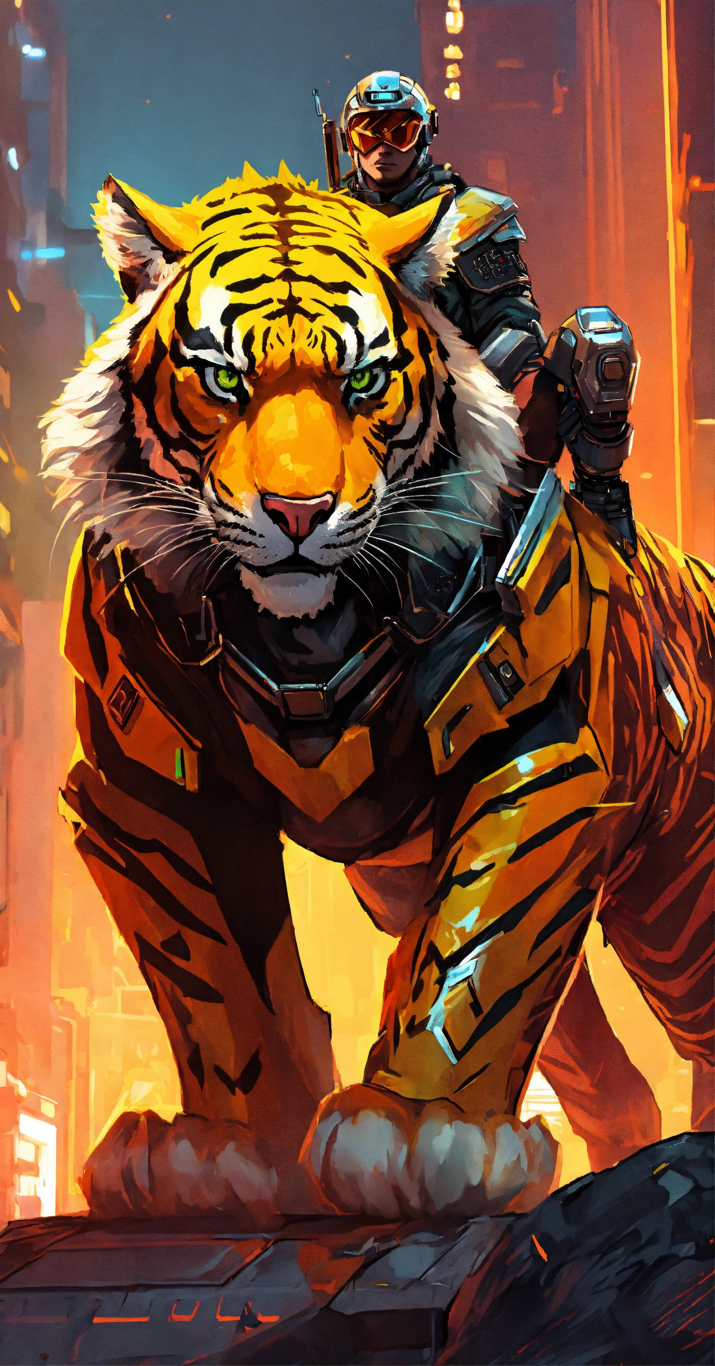 Lexica - Flash riding a tiger wearing full body heavy duty armour in ...