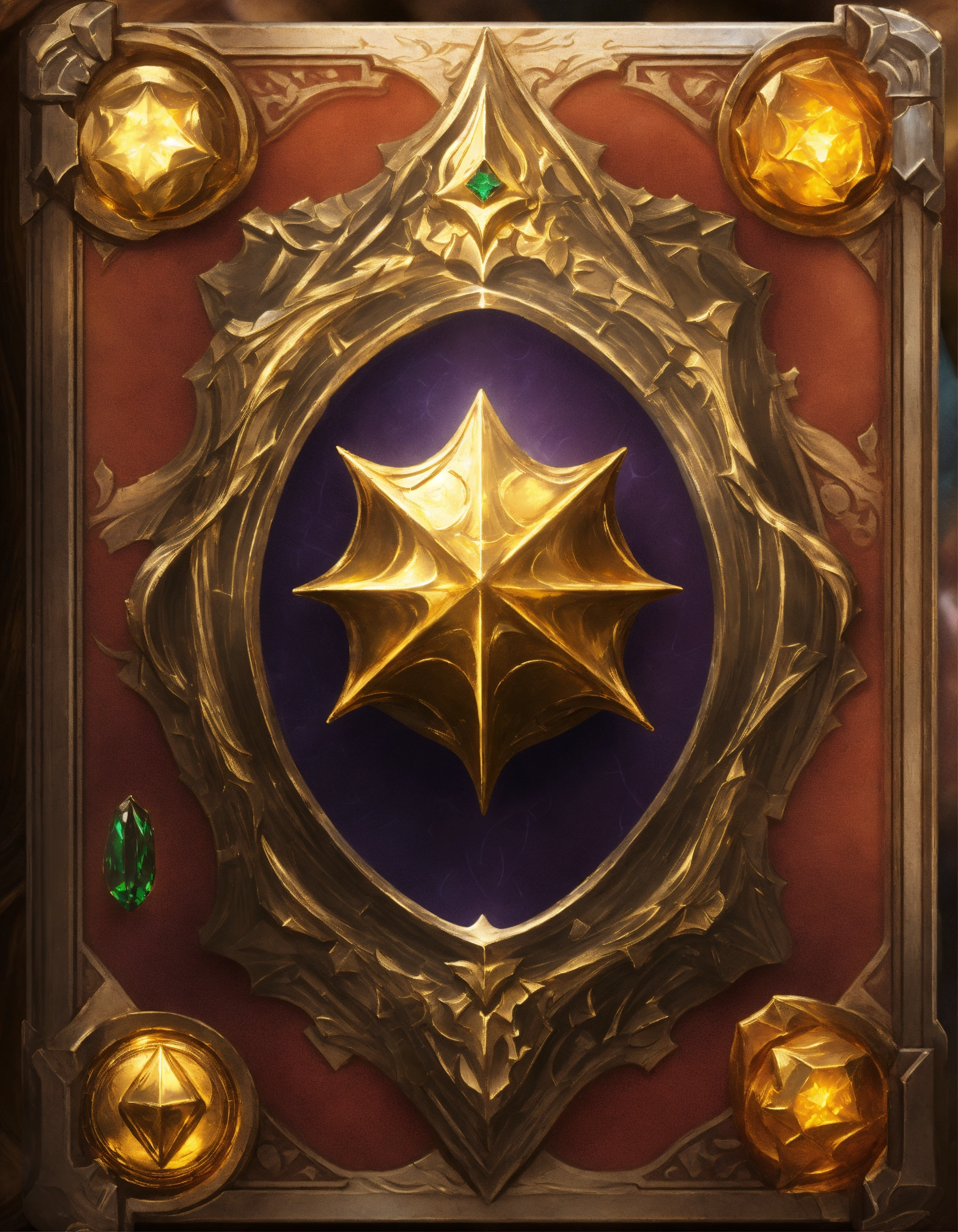 Lexica - RPG card template, fantasy, magic, heroic, gold, jewels, magic ...