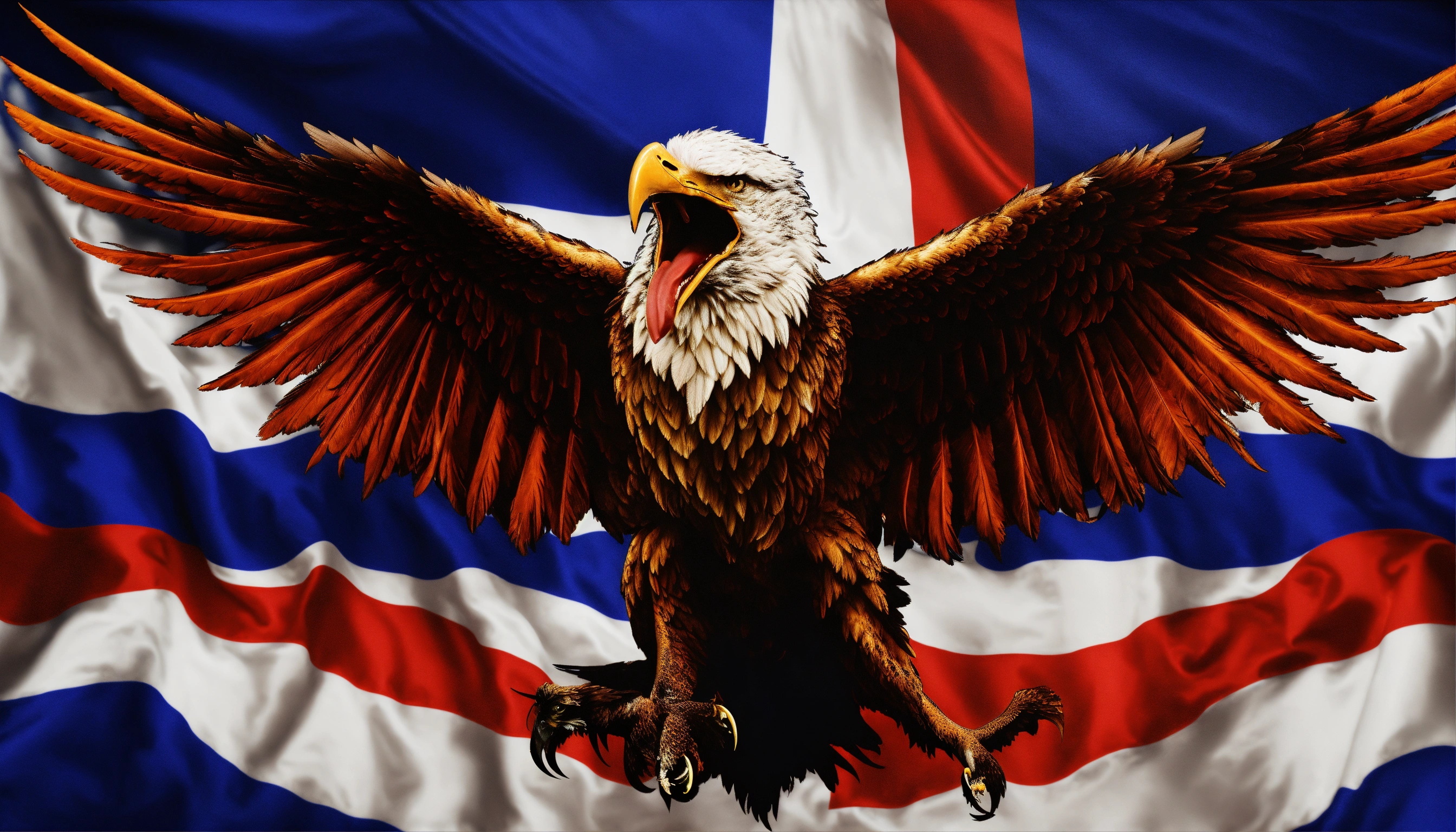 Lexica - Evil demonic Israel flag beast with an american eagle with red ...