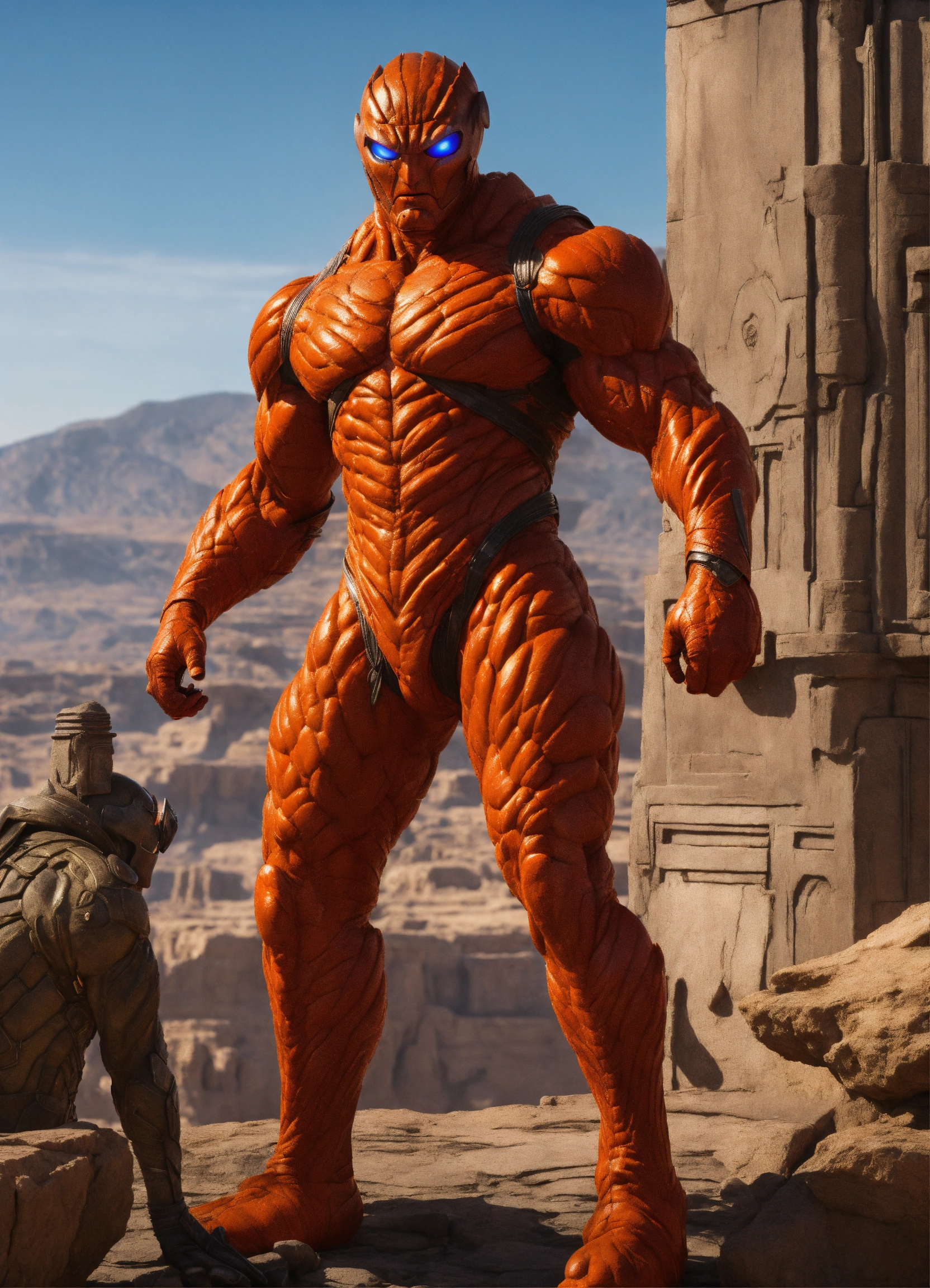 Lexica - Sharp red eyes, marvel, highly detailed, gladiator, full body ...