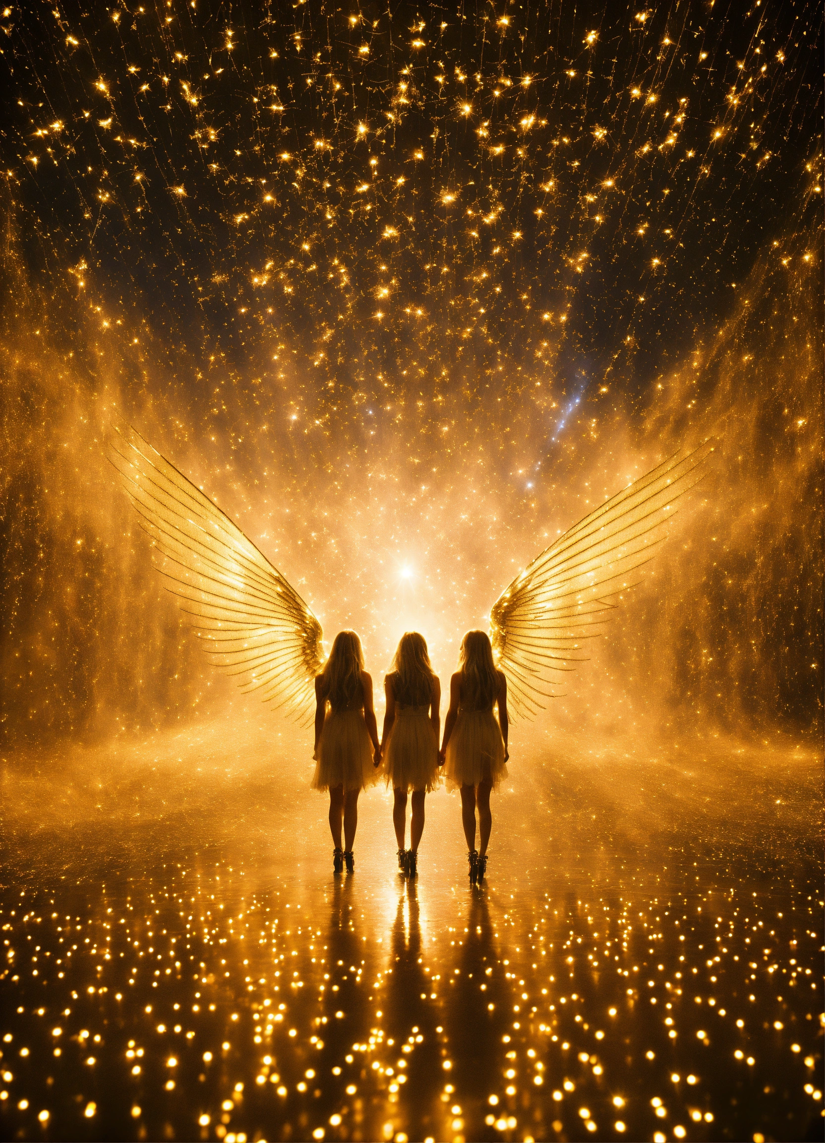 Lexica - Surrealistic photograph, billions of heavenly-lit angels ...