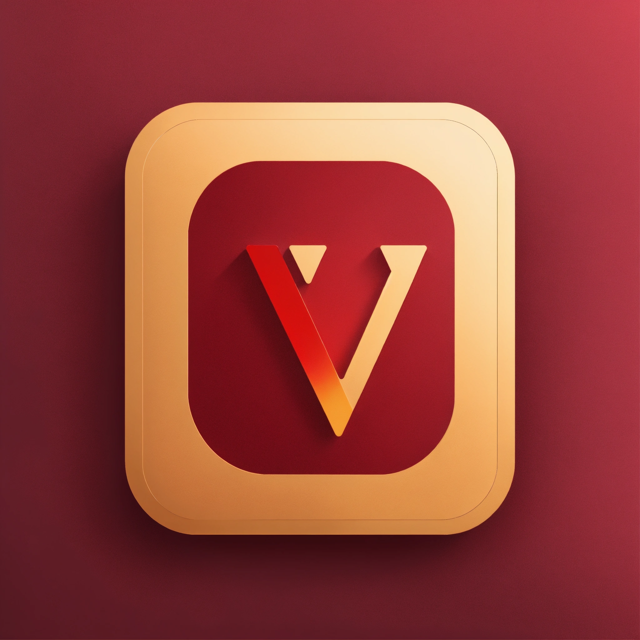 Lexica - Icon of an app with a "V" in front and a plain background with ...
