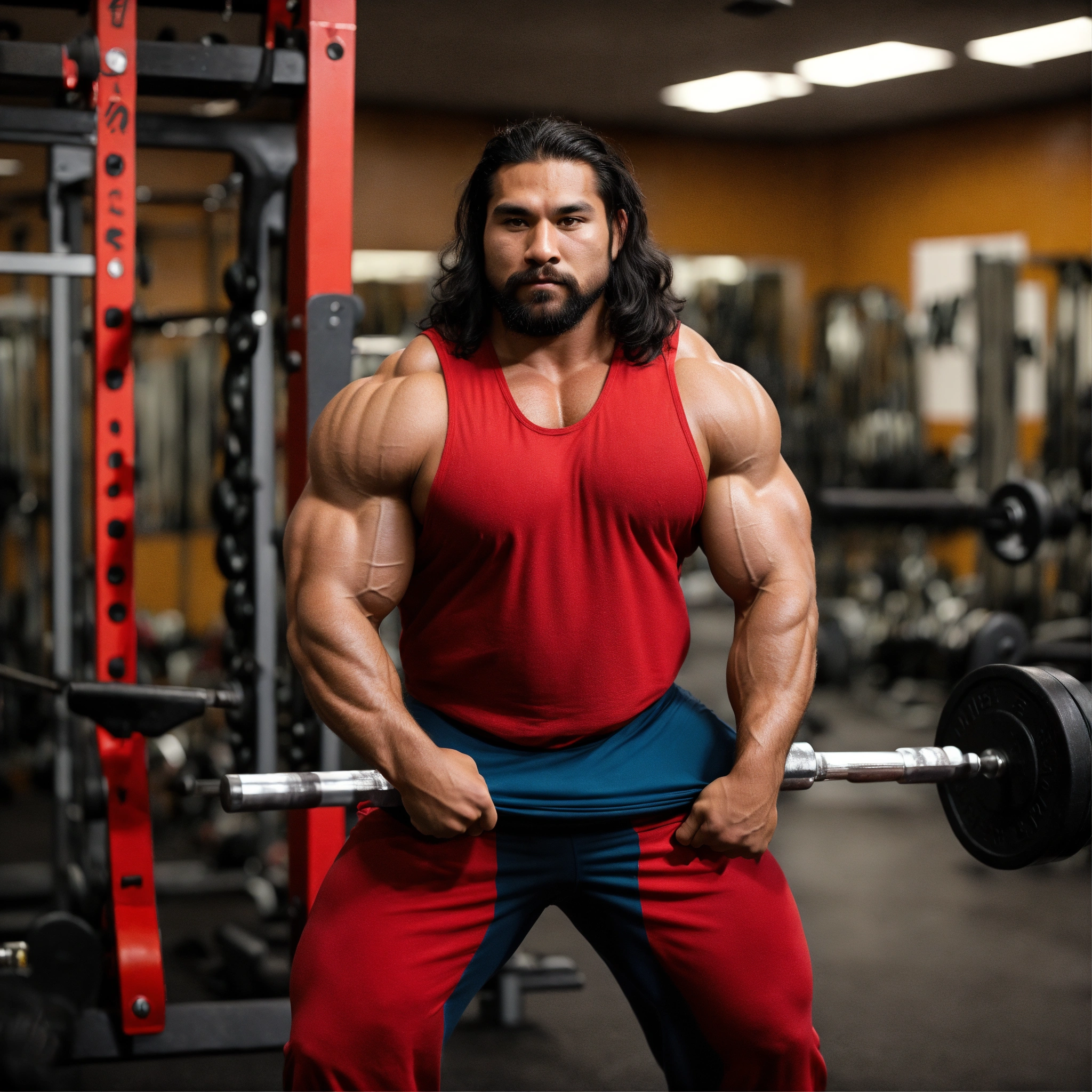 Lexica - 30-year-old hairy Native American man with big muscles, big ...