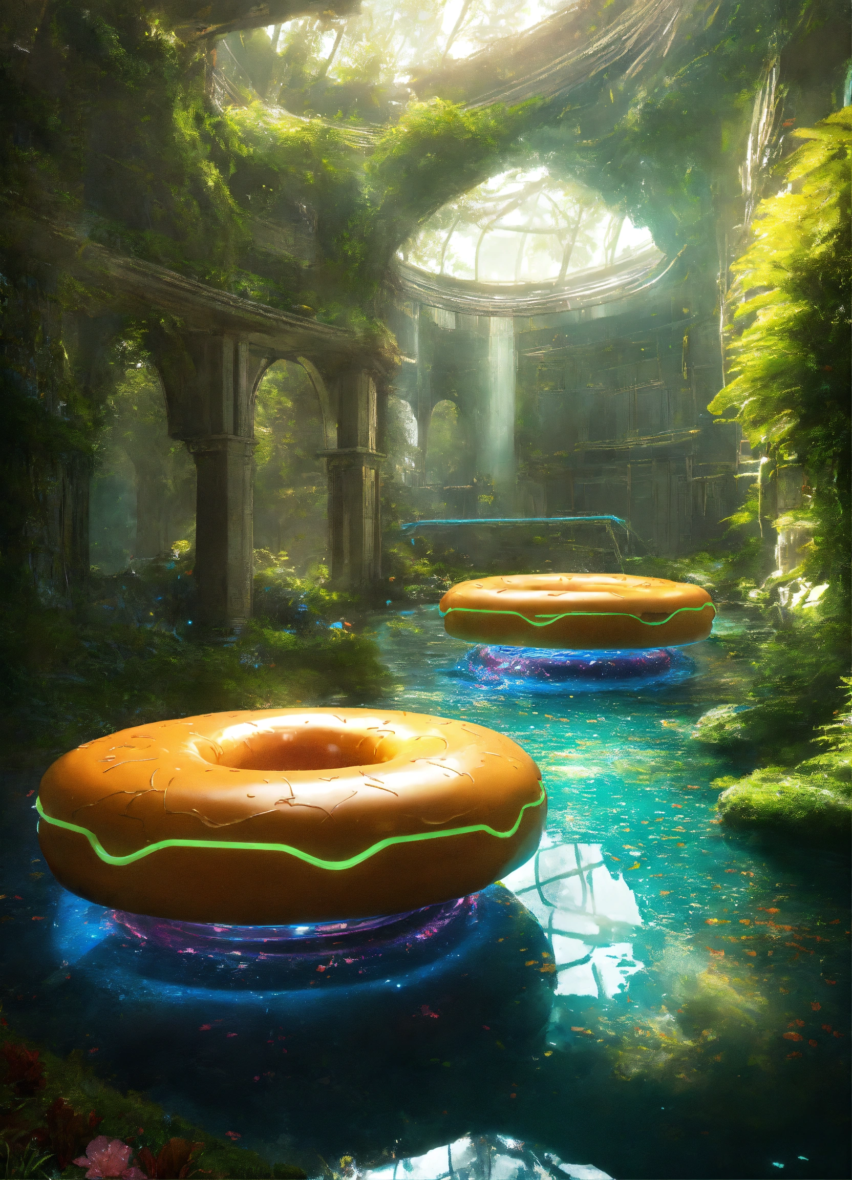 Lexica - Futuristic eco system cool on a donut infinity