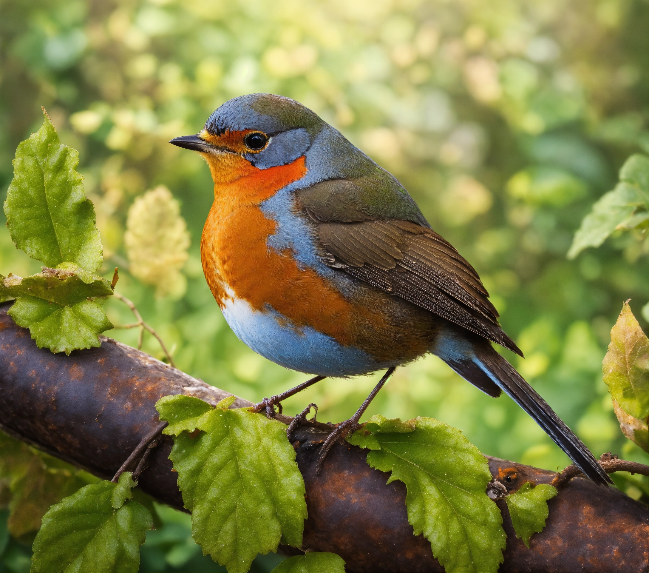 Lexica - Picture of a beautiful detailed robin bird with a label next ...