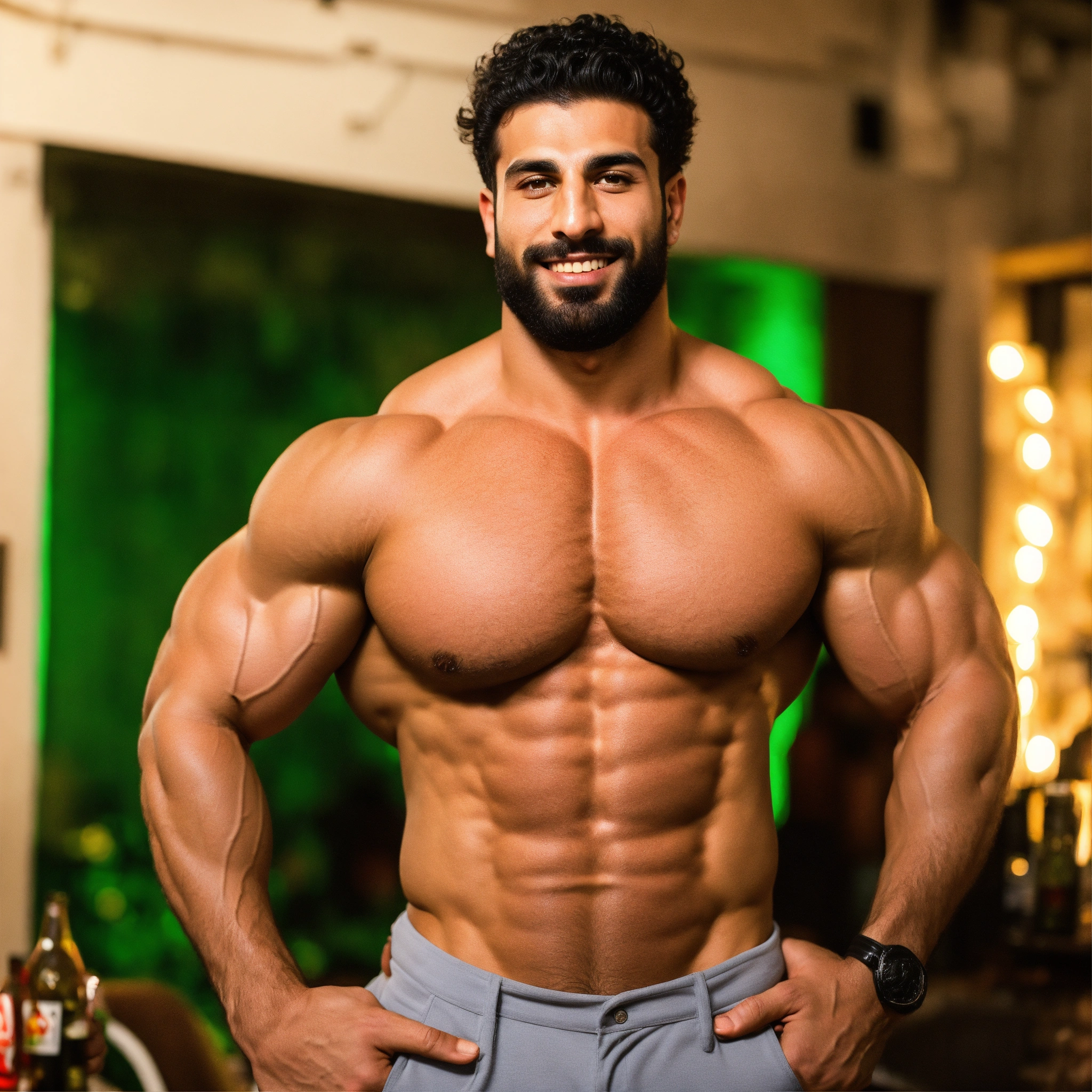 Lexica - 30-year-old Lebanese man with big muscles, big bodybuilder ...