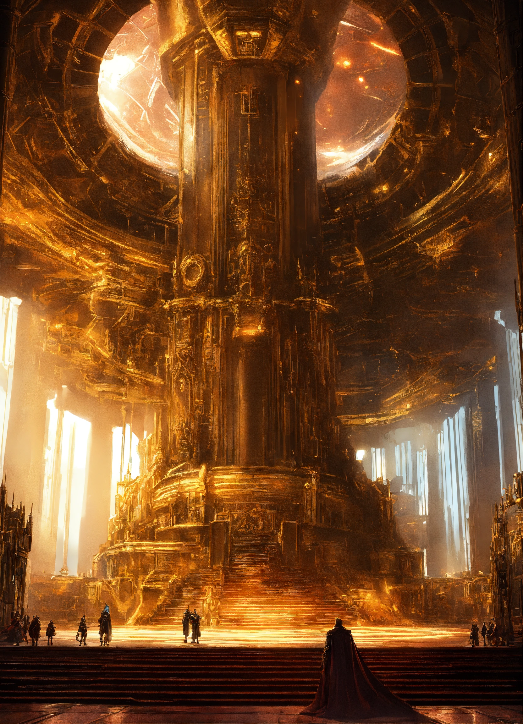 Lexica - Massive, gigantic sci fi emperors throne room gargantuan