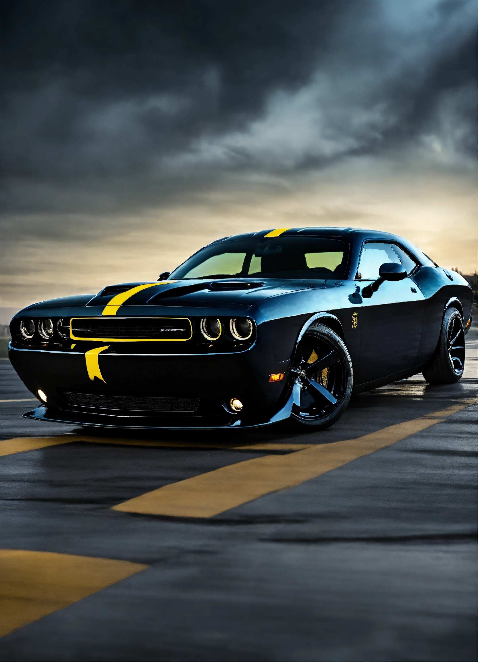 Lexica - Dodge challenger as batmobile batman