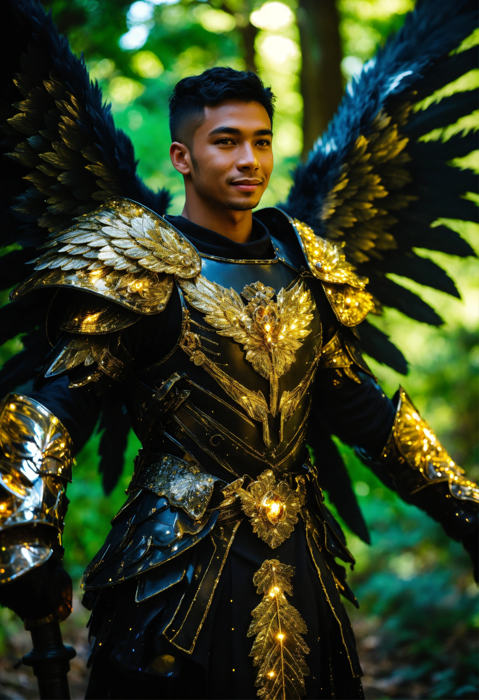 Lexica - Close-up portrait photo of an Archangel with massive full ...