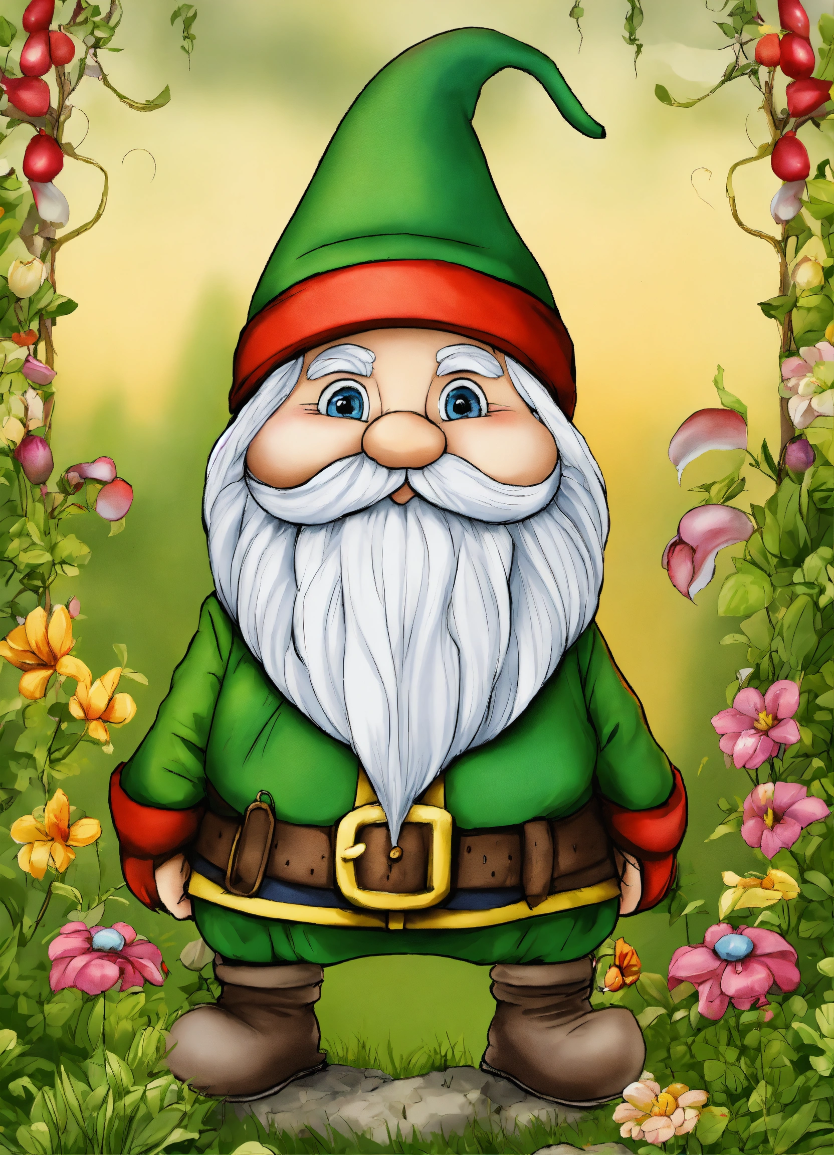 Lexica - "Please provide colorful whimsical gnomes and crawling elves ...