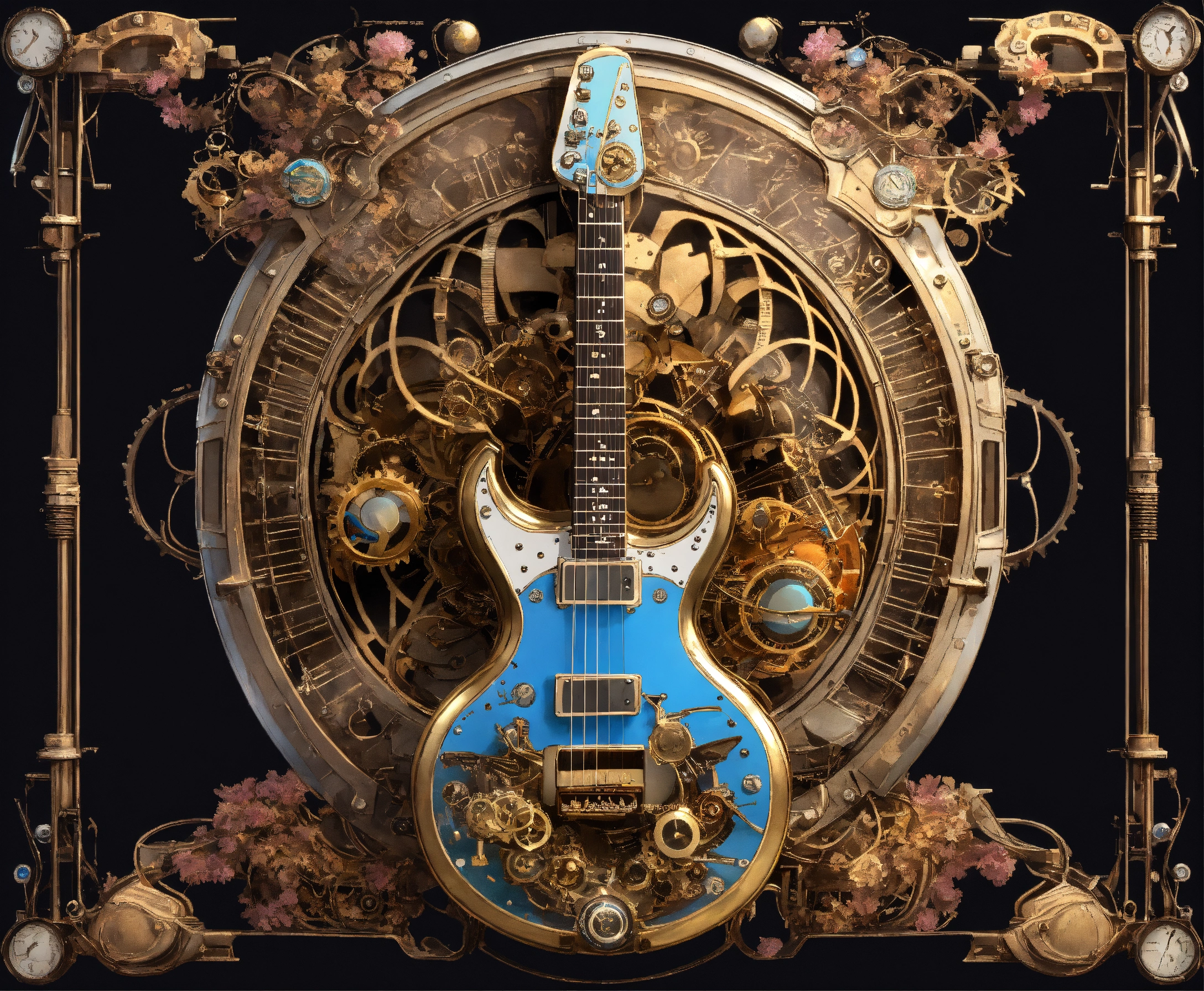 Lexica - Logo country music time machine, steampunk space ship, half ...