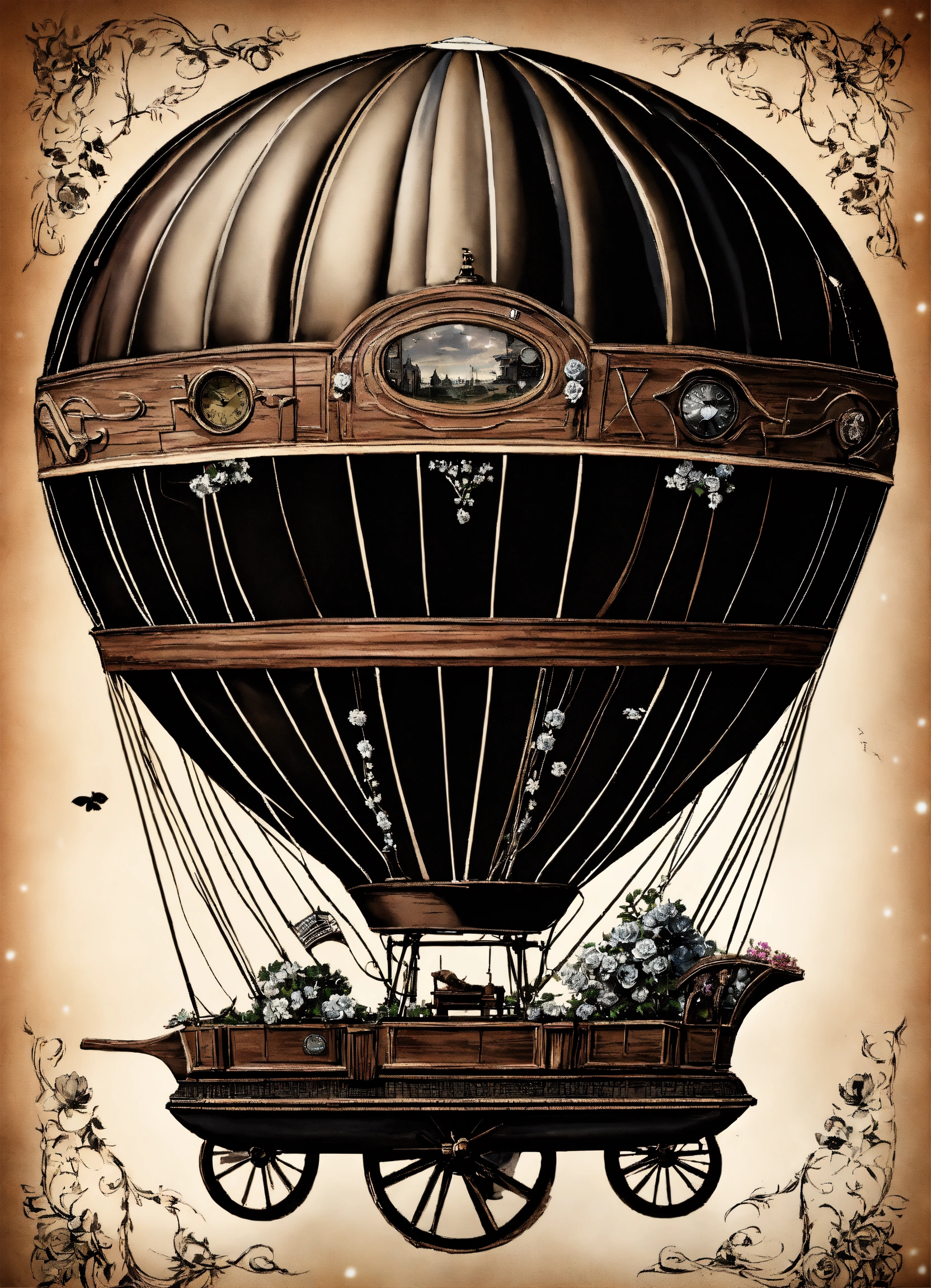 Lexica - A classic hot air balloon crafted with mahogany, that is a ...