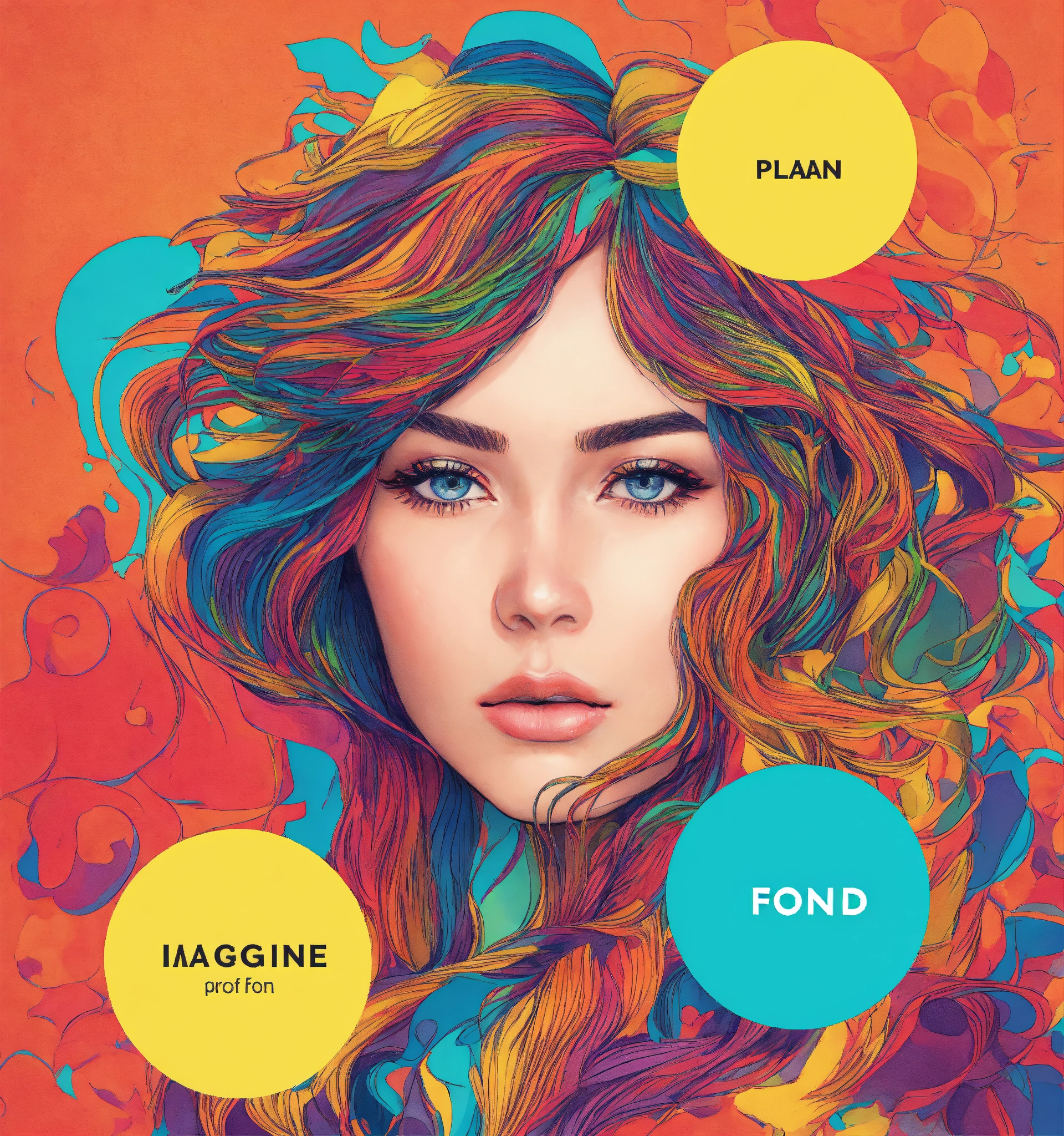 Lexica - Imagine des fonds colorés pour un arrière-plan de photo de profil