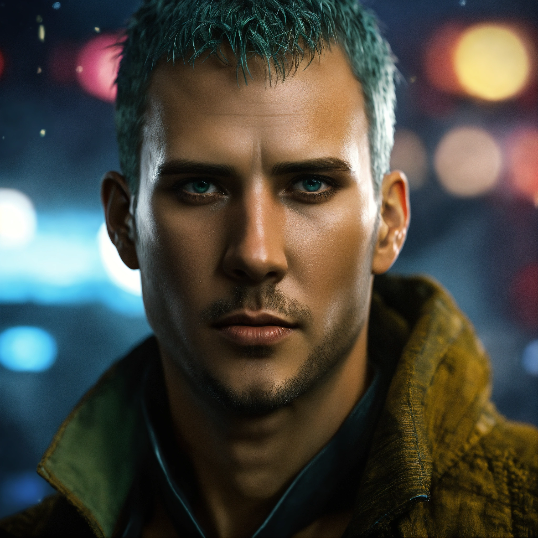 Lexica - A frontal, realistic avatar of Blade Runner