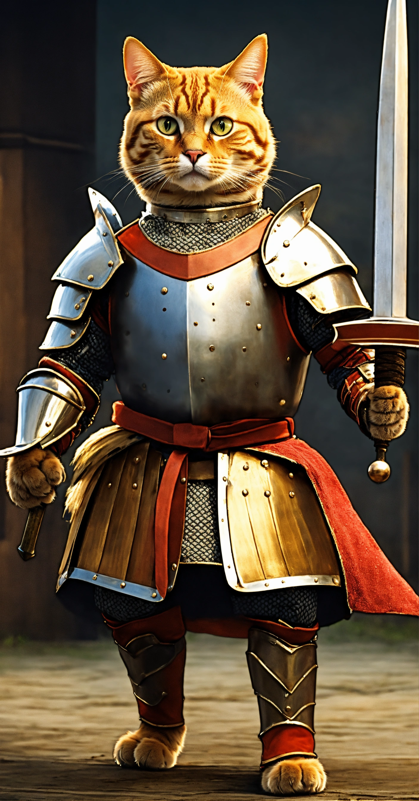 Lexica - Design a picture of a cat a medieval tournament as a jousting ...