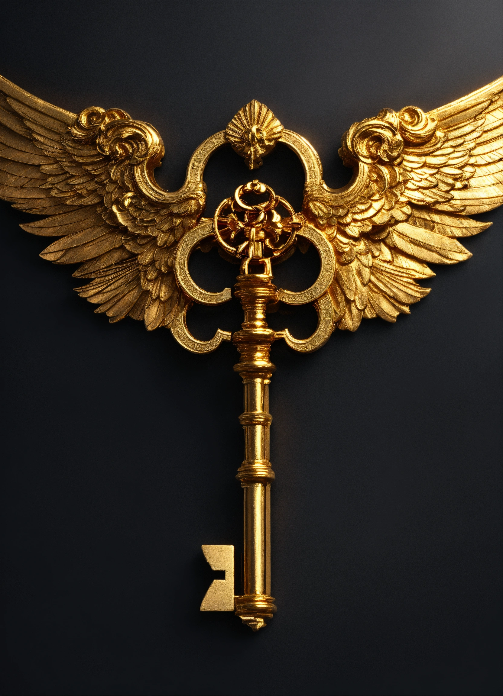 Lexica - Draw a golden winged key logo ,cinematik, 4k