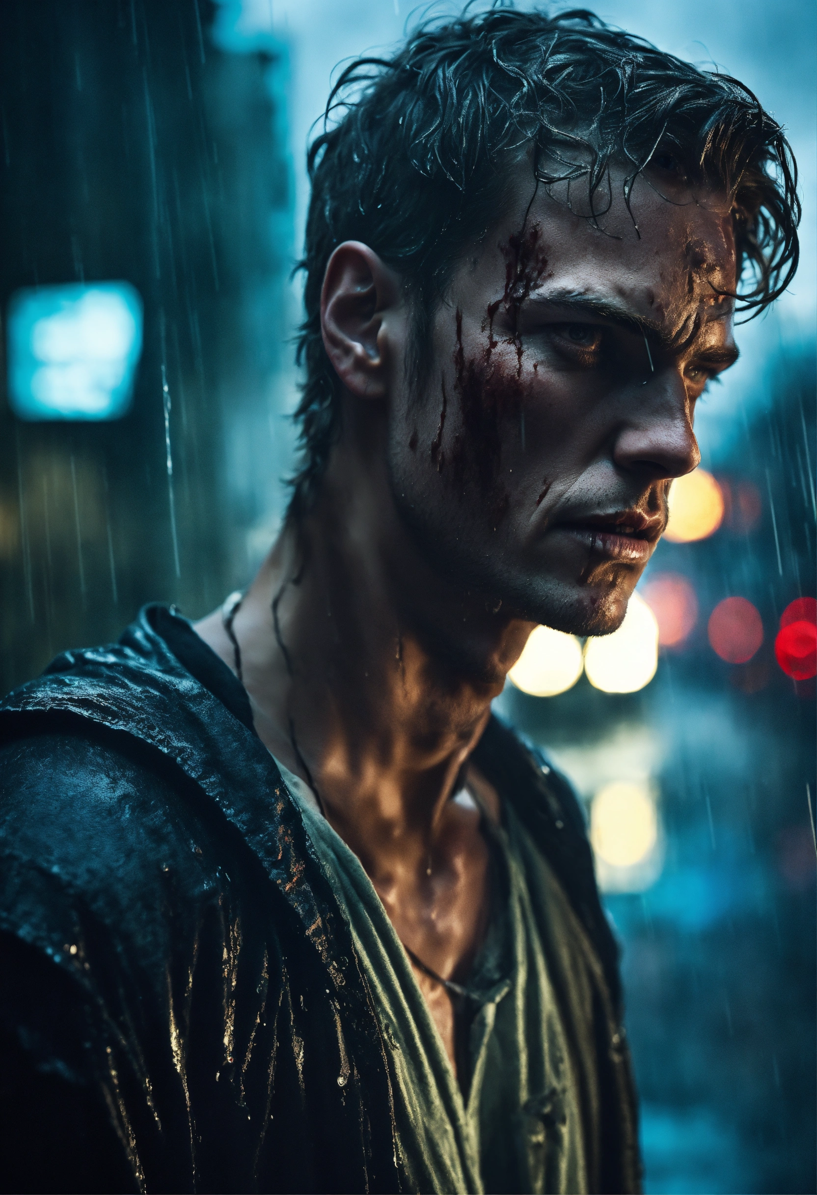 Lexica - Beautiful tall man, kinnaman, apocalypse, dark, city, white ...