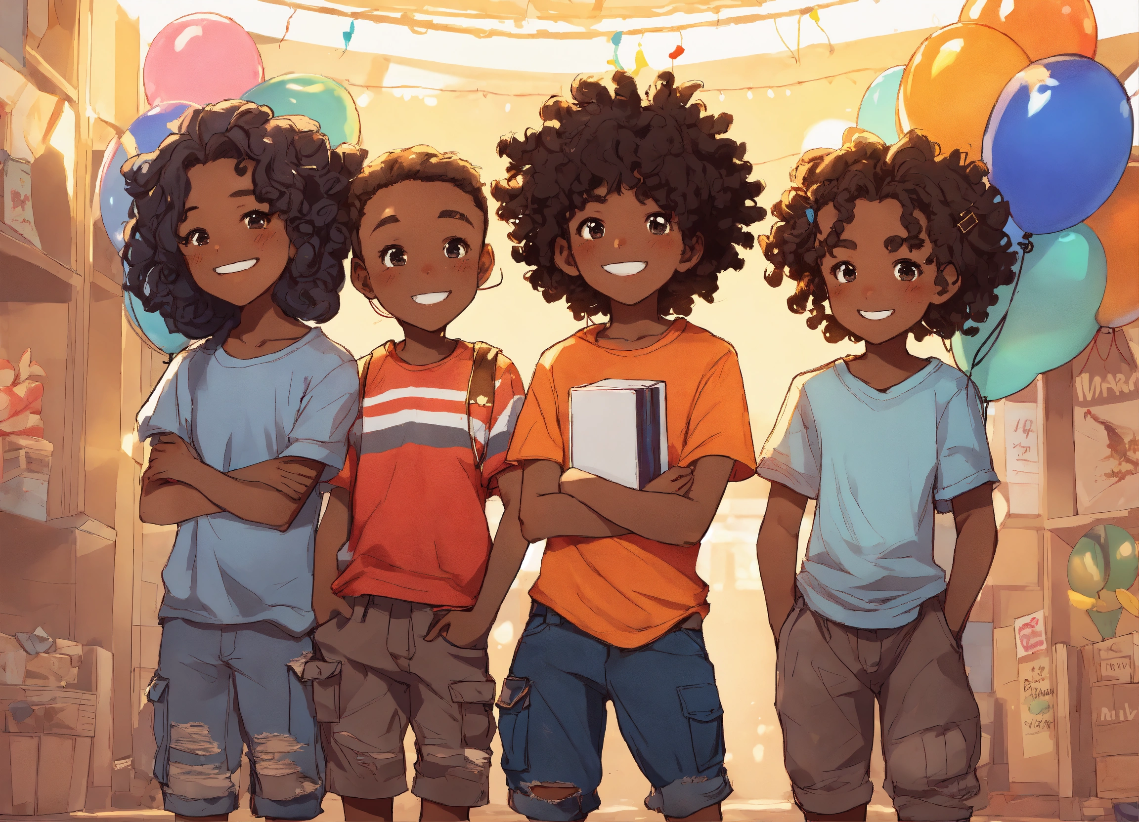 Lexica - The kawaii chibi anime storybook style art, smiling 12 year ...