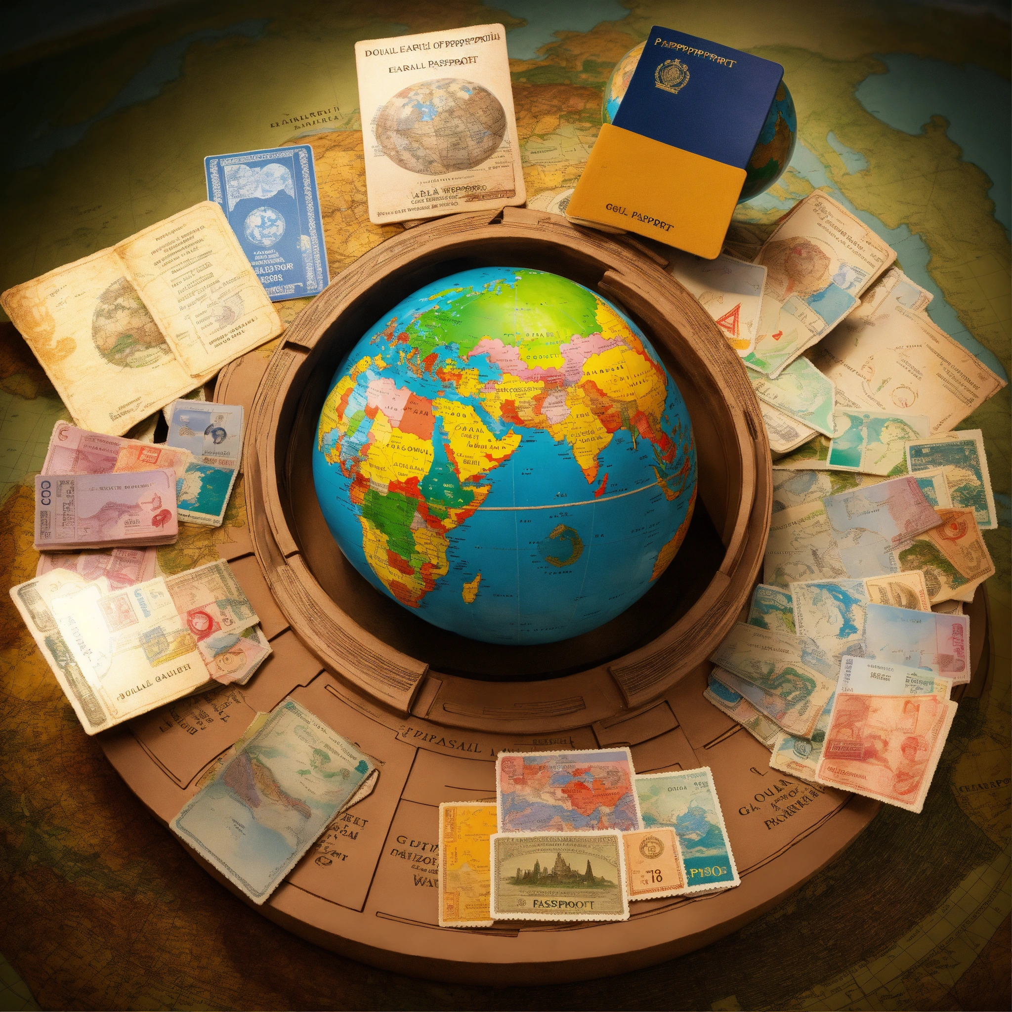 Lexica - Earth Globe and Passports Description An earth globe ...