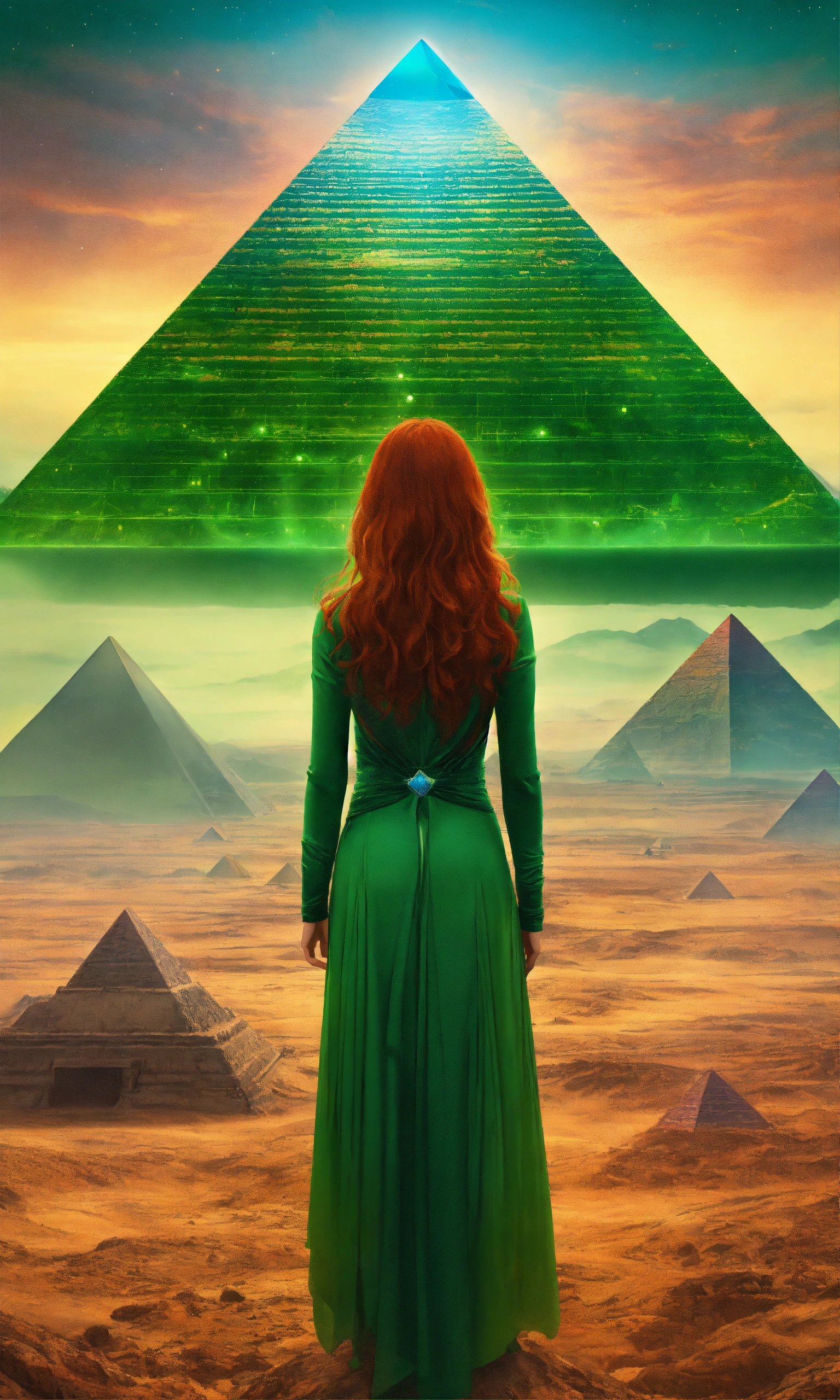 Lexica - Hyper-realistic Redheaded green-eyed woman in an alien ...