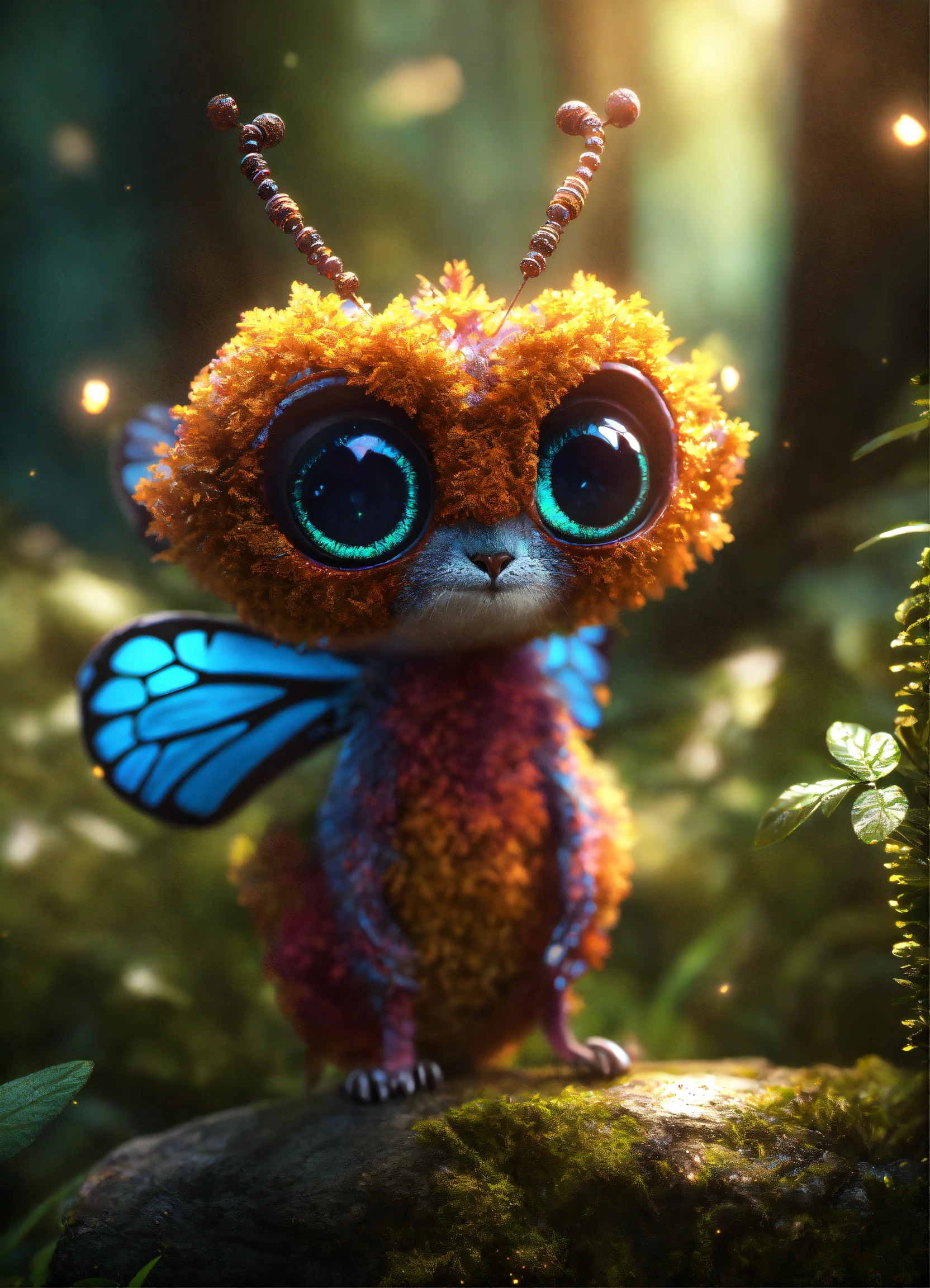 Lexica - The most realistic beautiful little hairy big eyed creature in ...