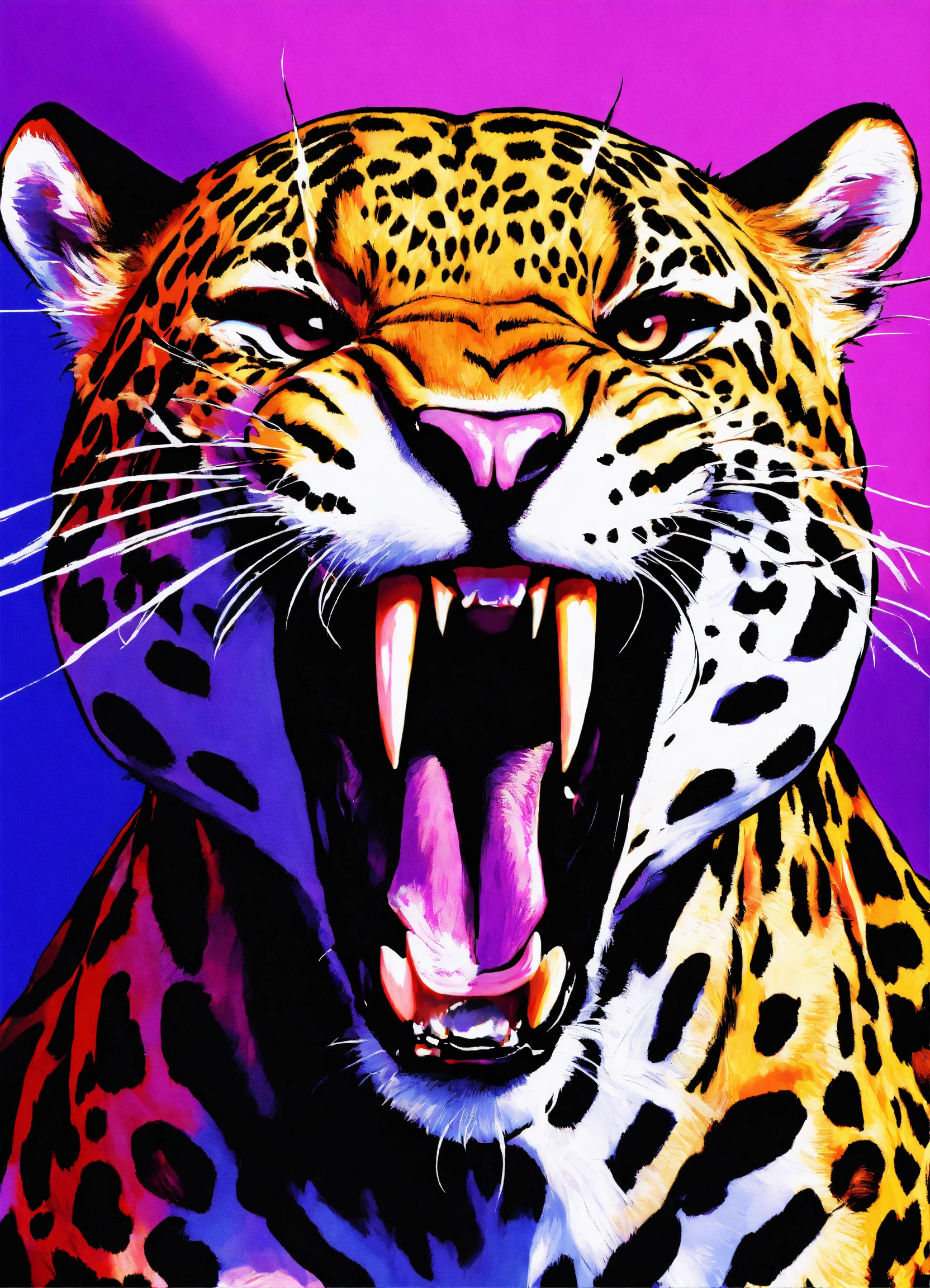 Lexica - Jaguar yelling, close up portrait, yelling, high detail ...