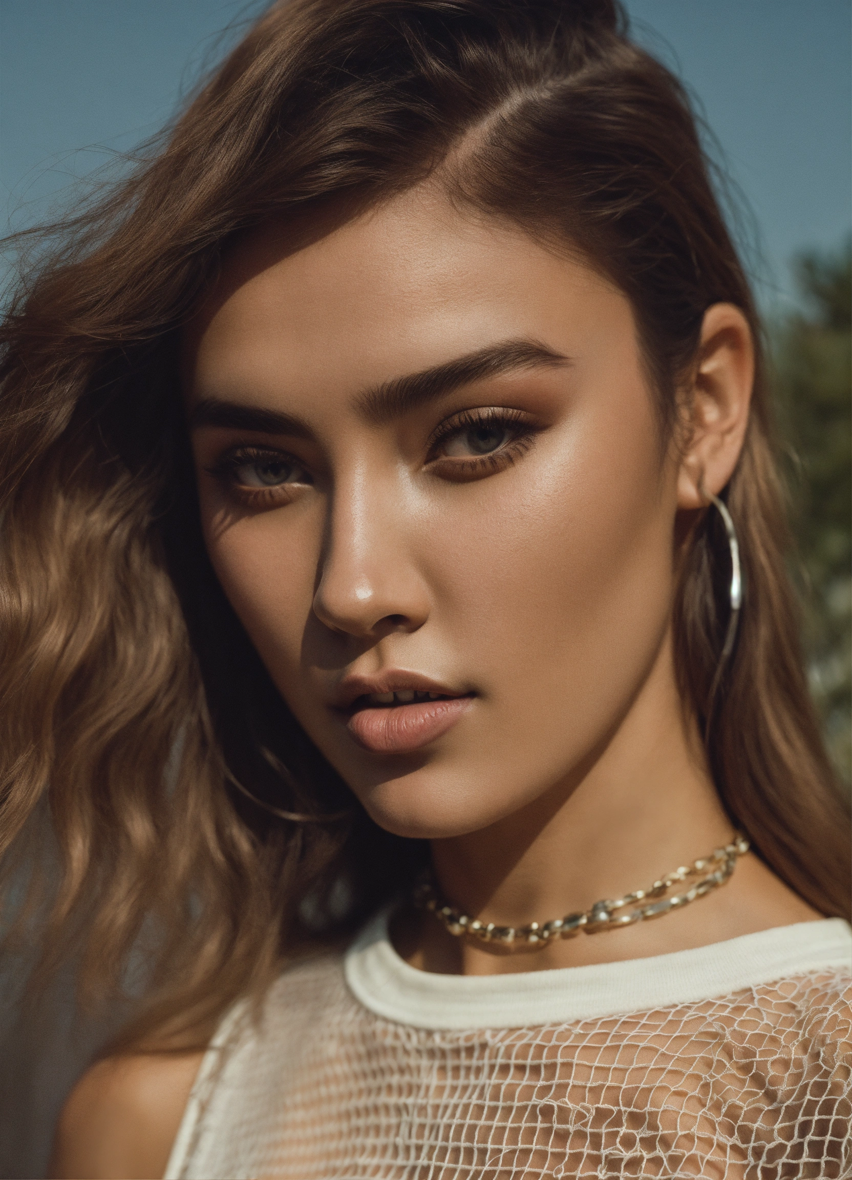 Lexica - Super cute girl, big jugs, aesthetic, beautiful, fishnet, in the raw, model, 8k ...