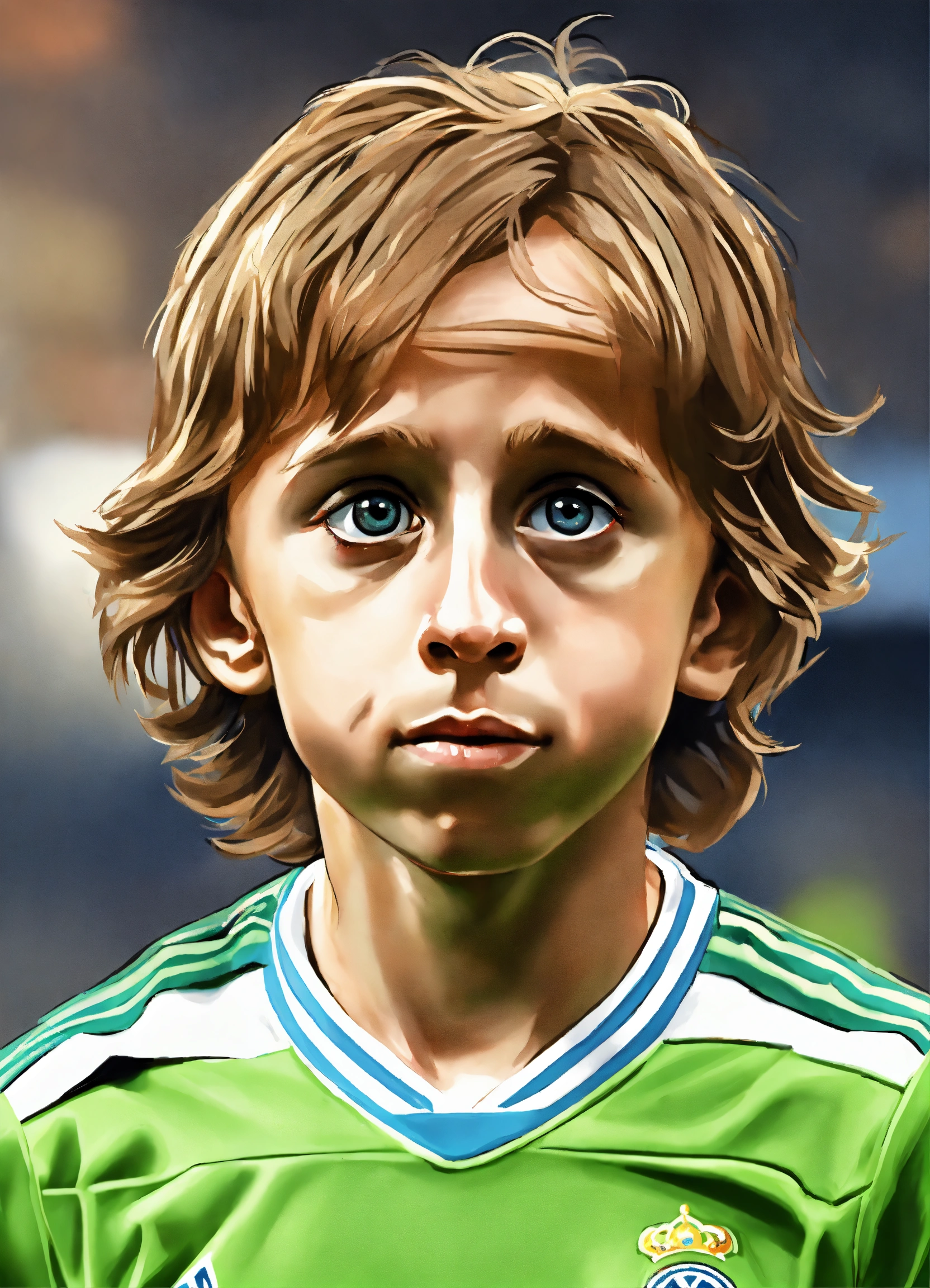 Lexica - Luka Modric cute baby cartoon realist big eyes