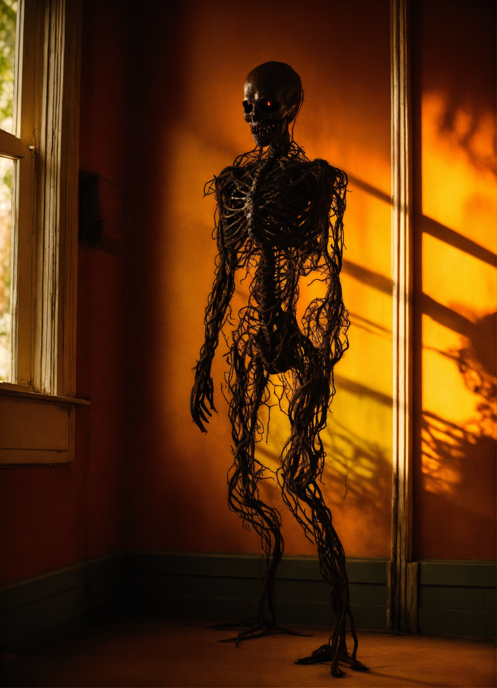 Lexica - A disturbing picture of a horrifying entity on shadowy surface ...