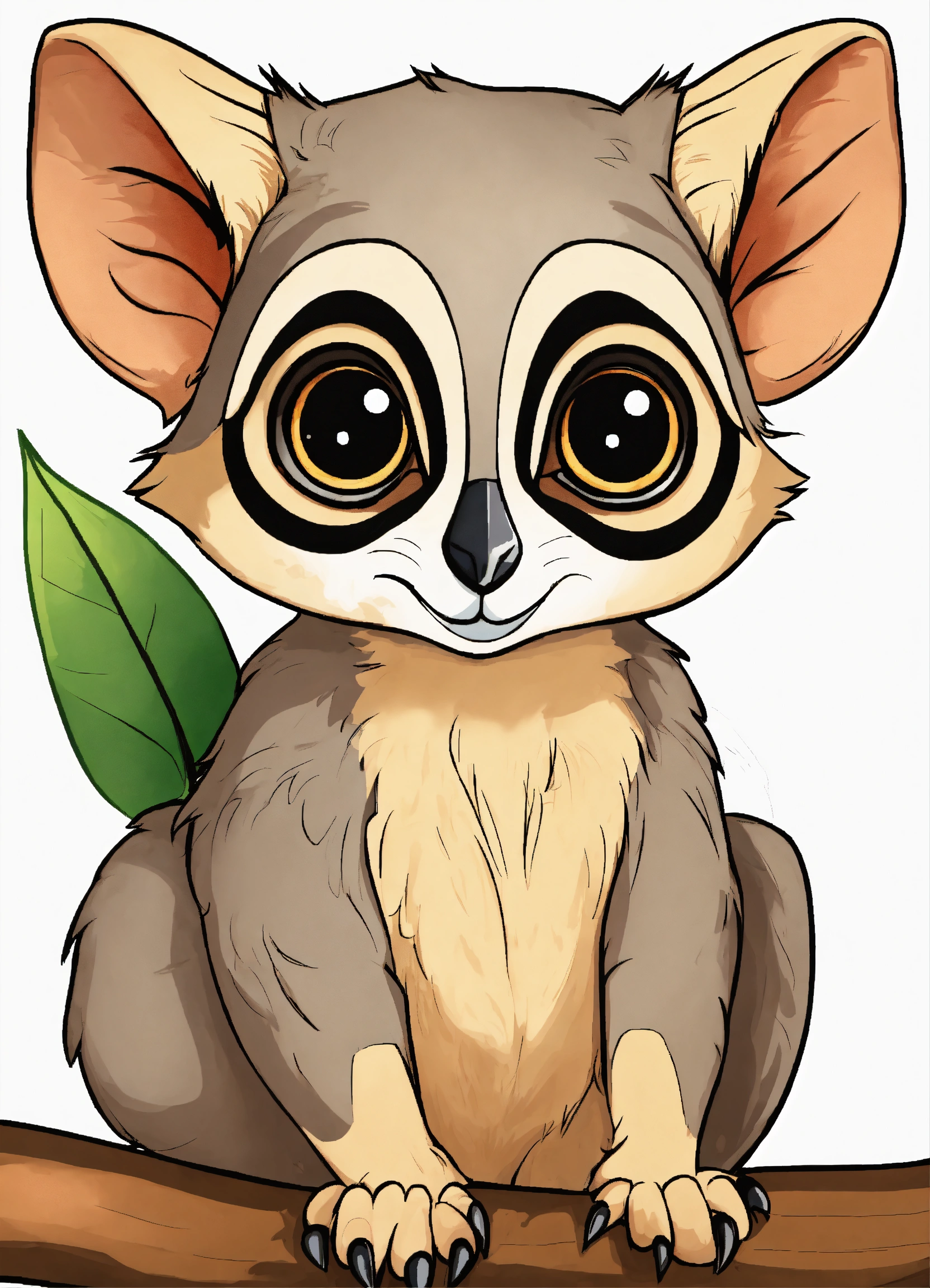 Lexica - Generate a cute Bushbaby, resolution, cartoon-sticker style ...