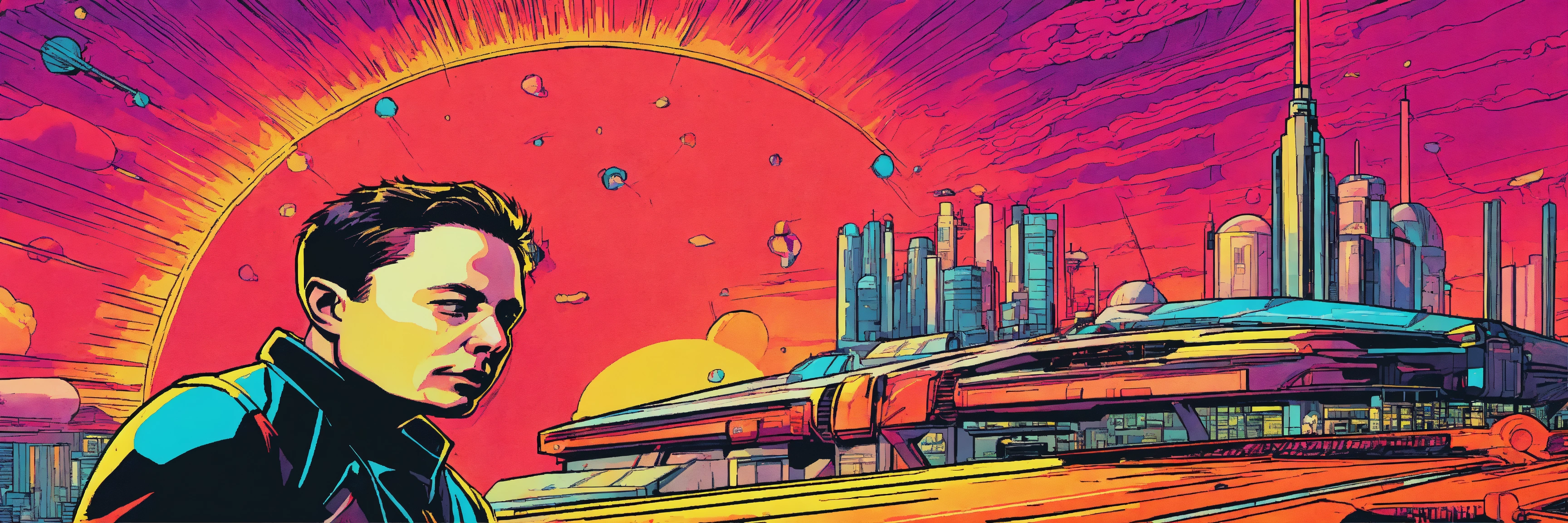 Lexica - INPUT = Elon Musk OUTPUT = Elon Musk, Retro comic style ...