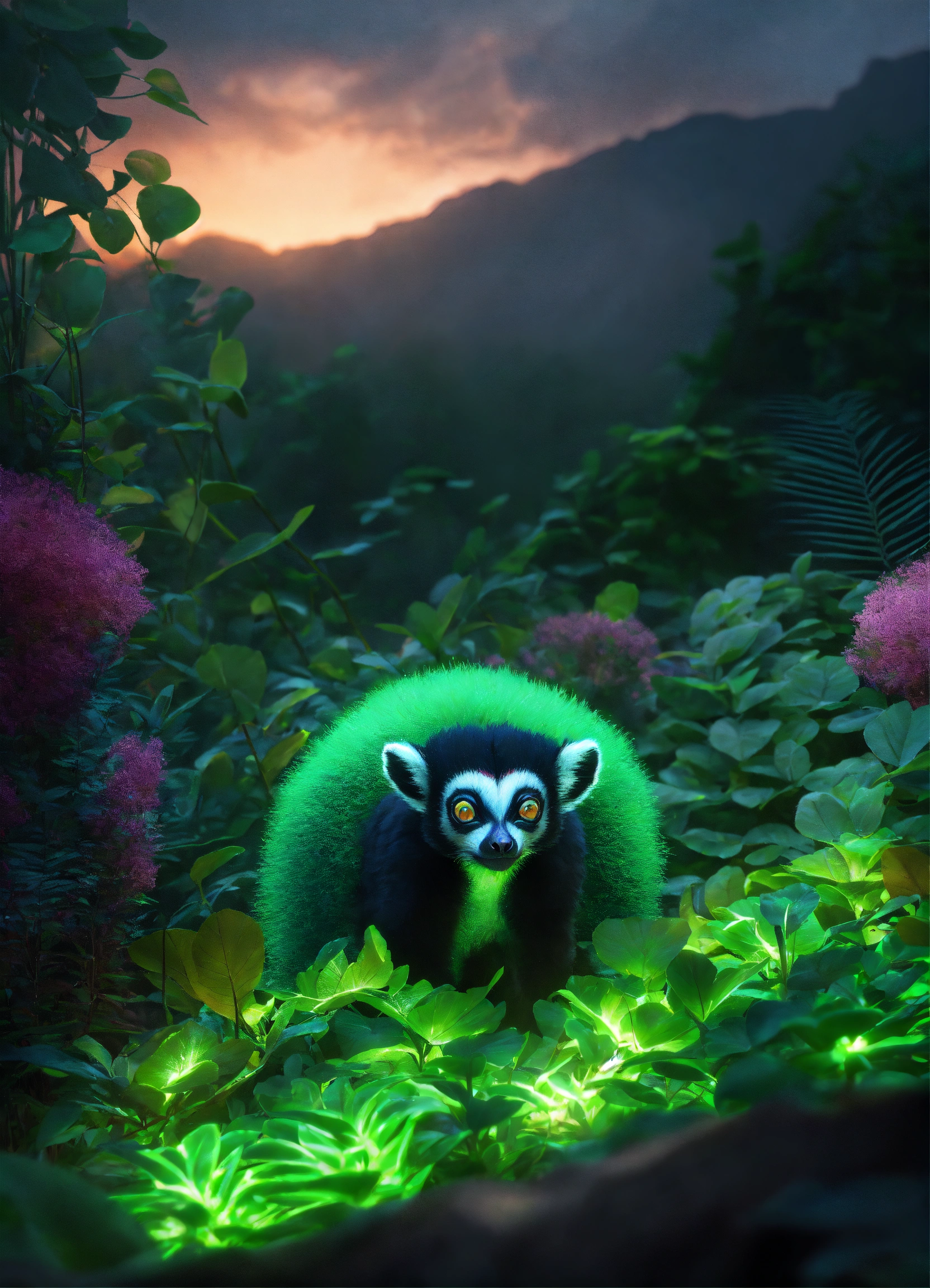 Lexica - Luminous Lemurflora A fusion of lemur and lush plant life, its ...