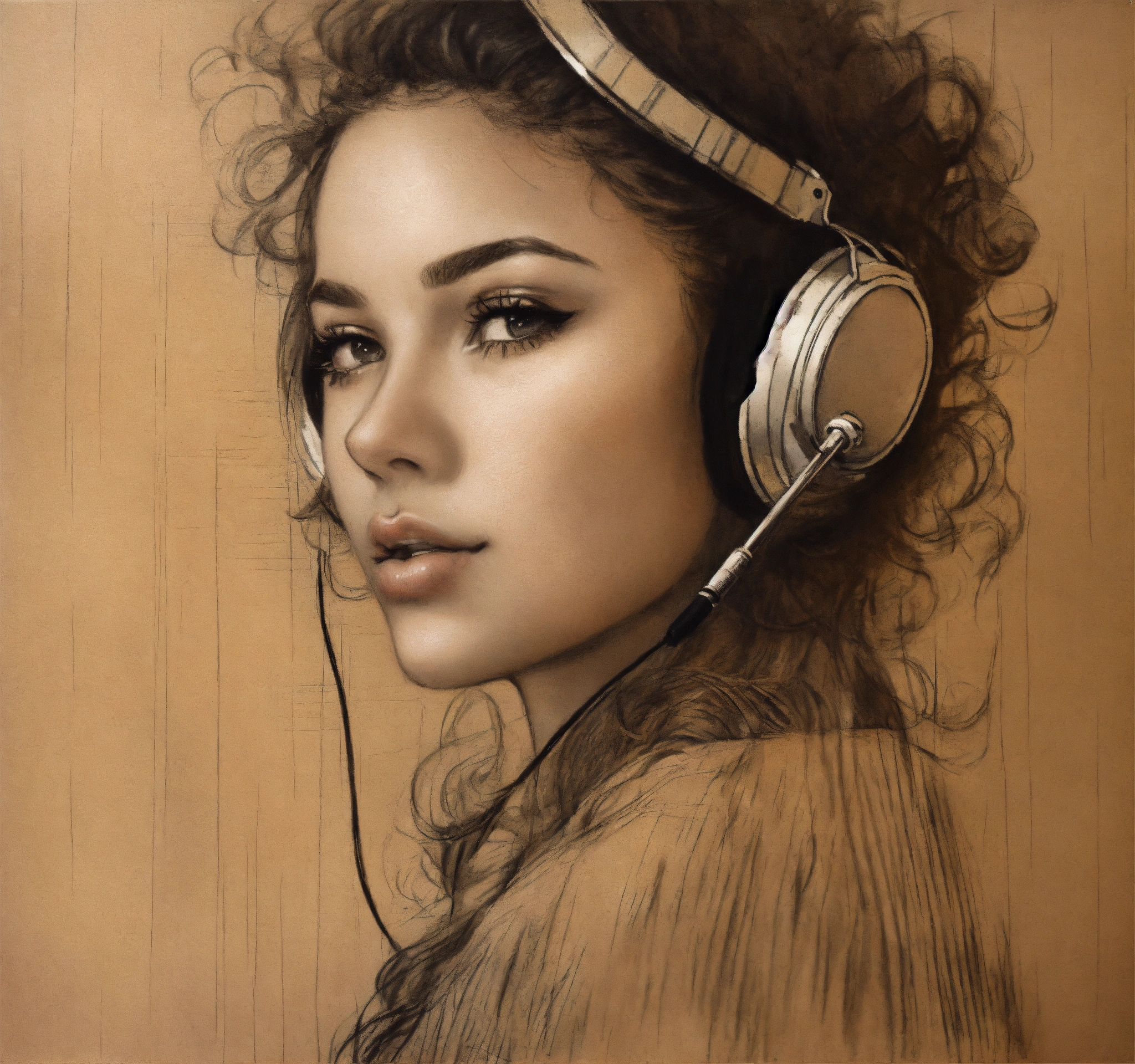 Lexica - Create me a portrait of music where merely the textures are ...