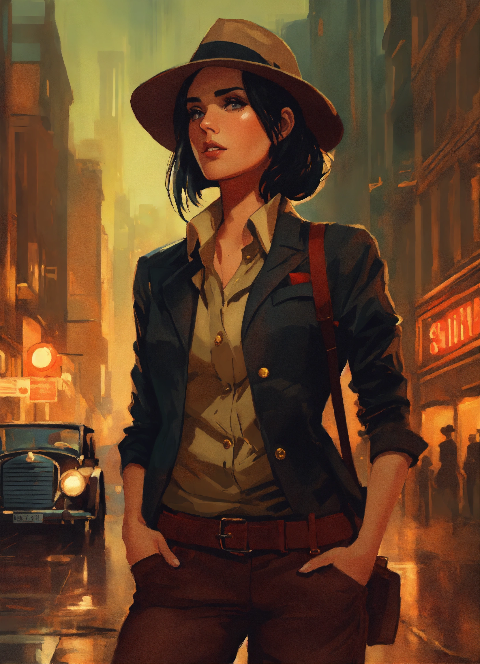 Lexica - Highly detailed portrait of a sewer emo punk lady mercenary ...