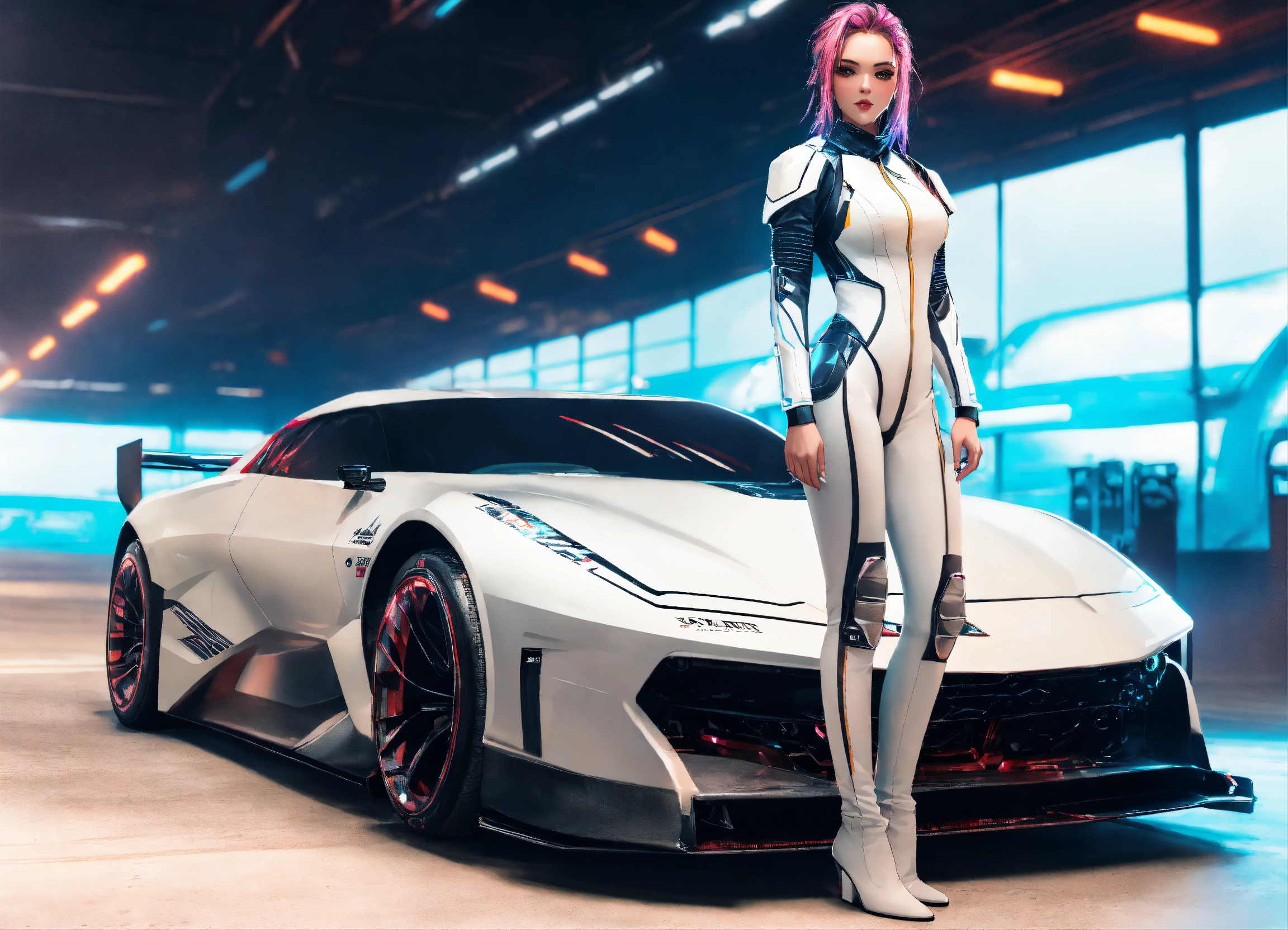 Lexica - Full body Photo, Cyberpunk Dream girl, futuristic cyber race ...