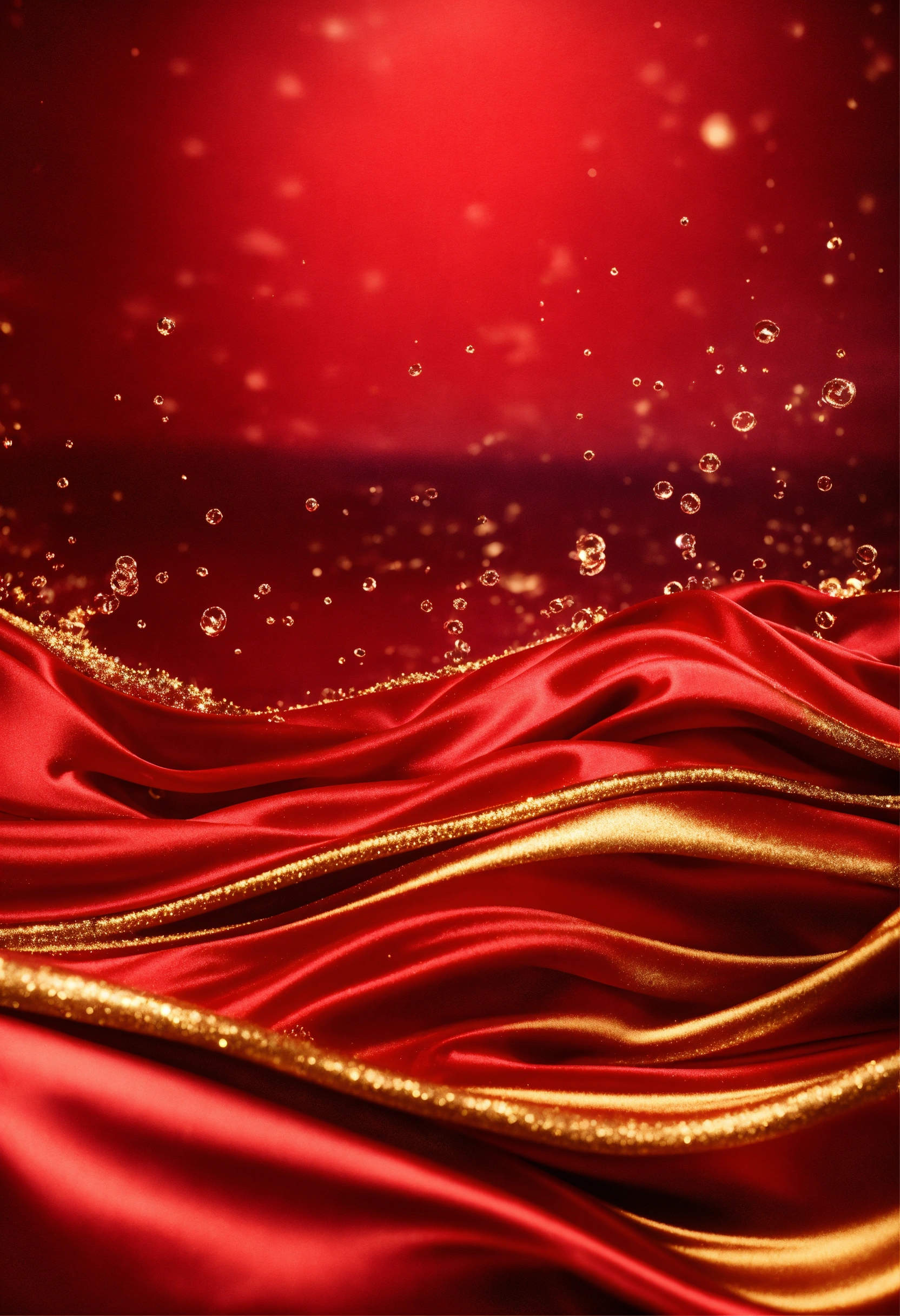 Lexica - Luxury red silk background, minimum ripple, add gold sparkling ...