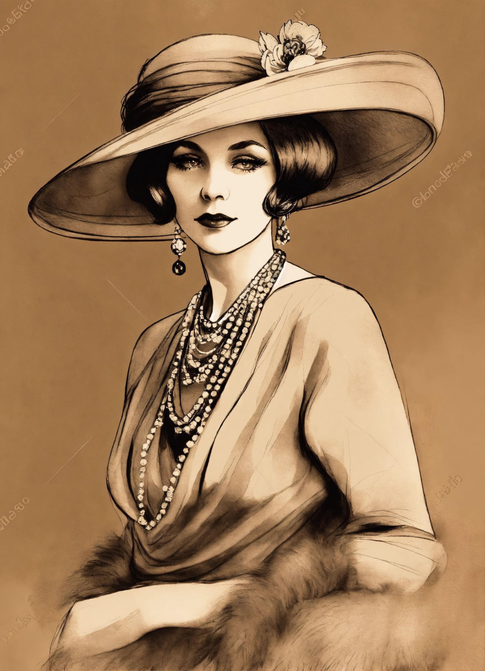 Lexica - Gatsby era 1920s old aristocratic socialite woman madame ...
