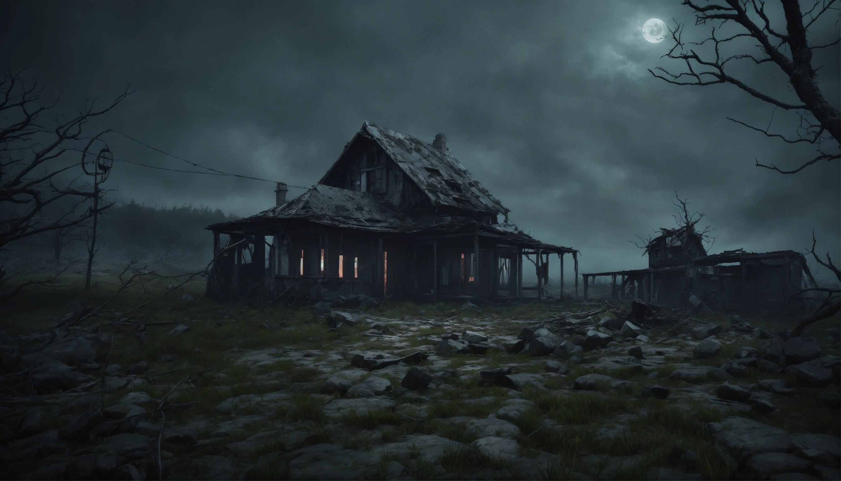 Lexica - NIGHT . DARK NIGHT. digital image of a dark and eerie nature ...