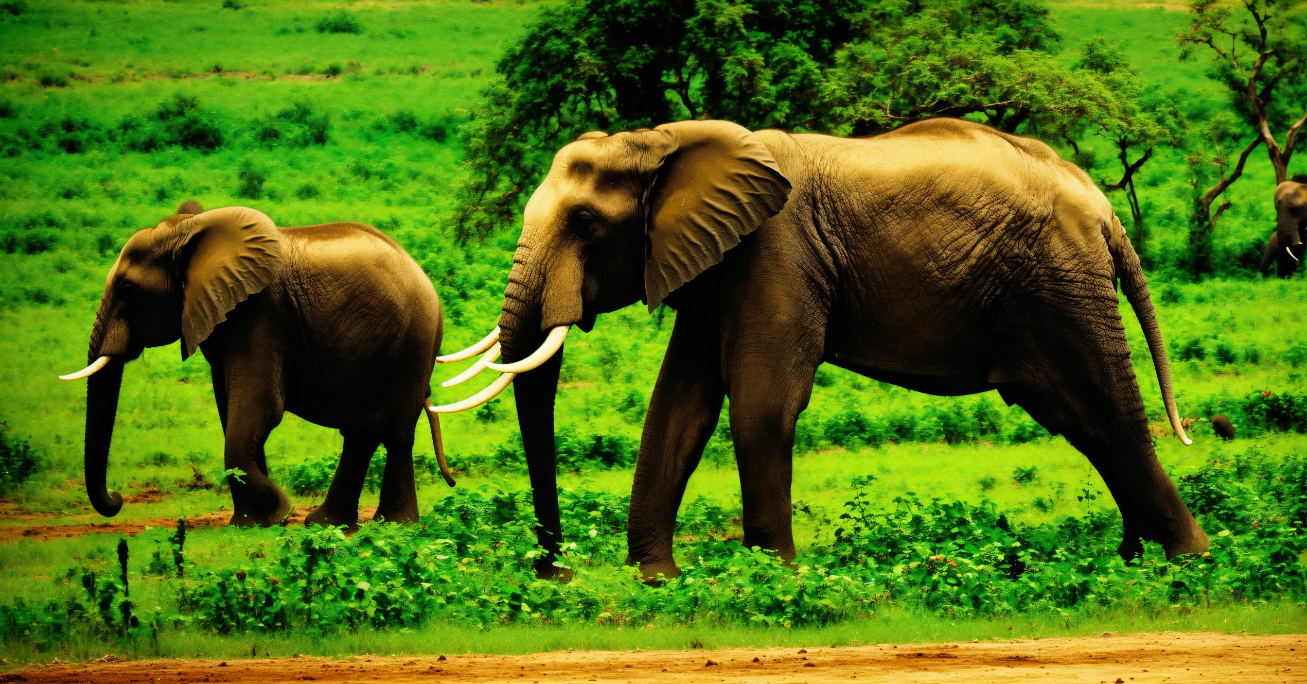 Lexica - Three ELPHANTS that were victims of exploitation of ivory