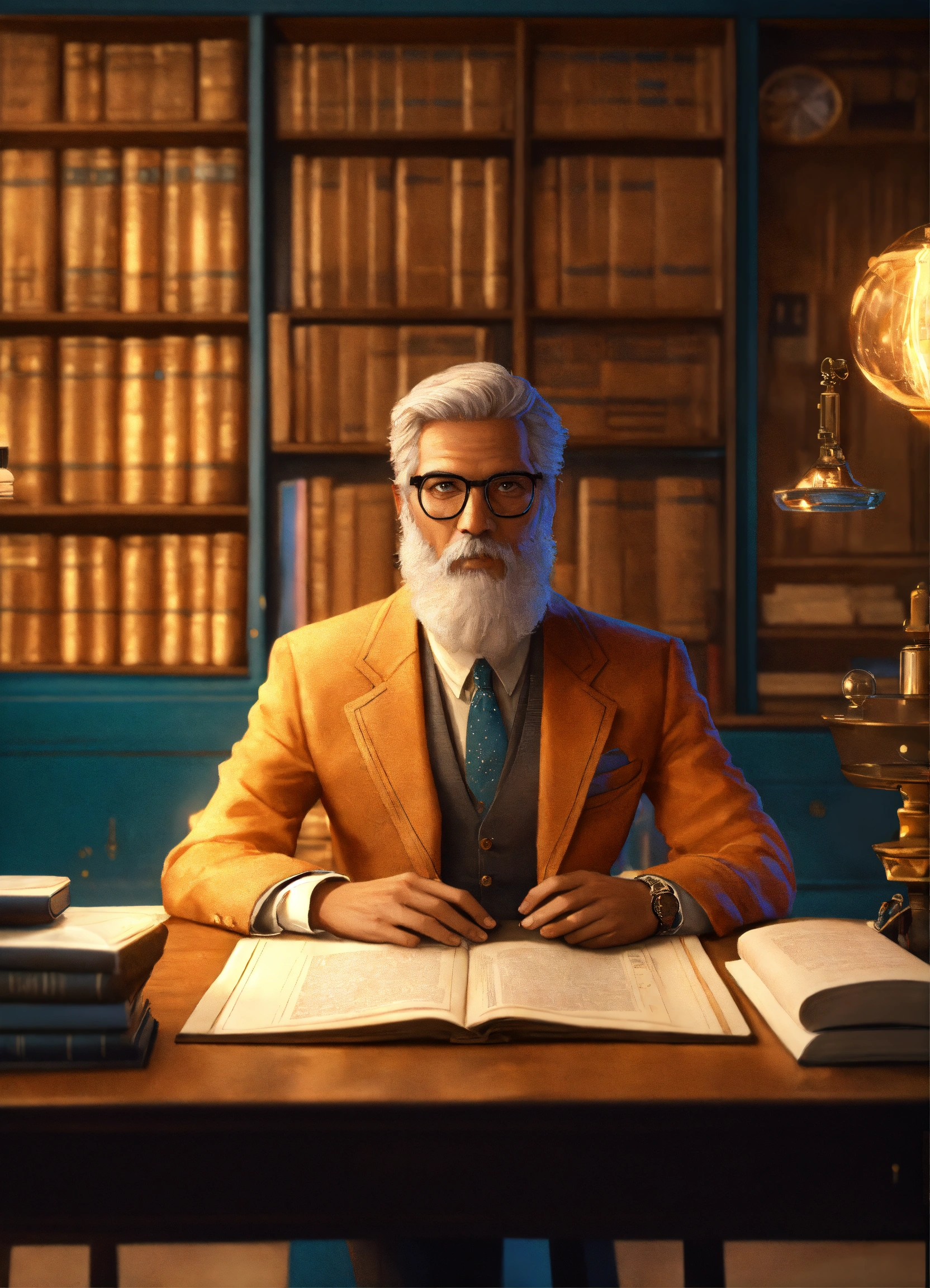 Lexica - A science fiction hologram of pythagoras, a handsome 55 year ...
