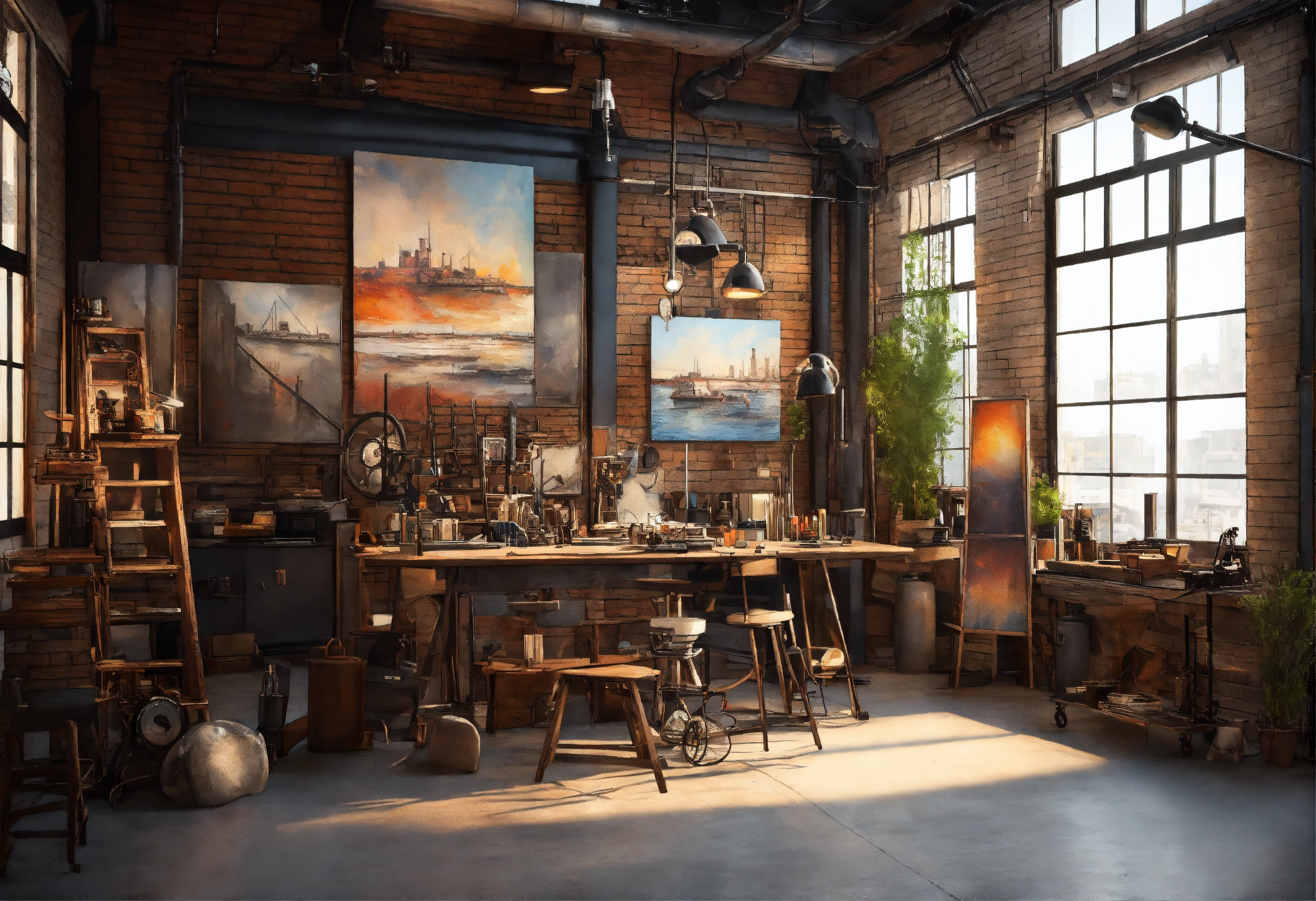 Lexica - Art studio scandinavin,industrial loft, steampunk retro ...