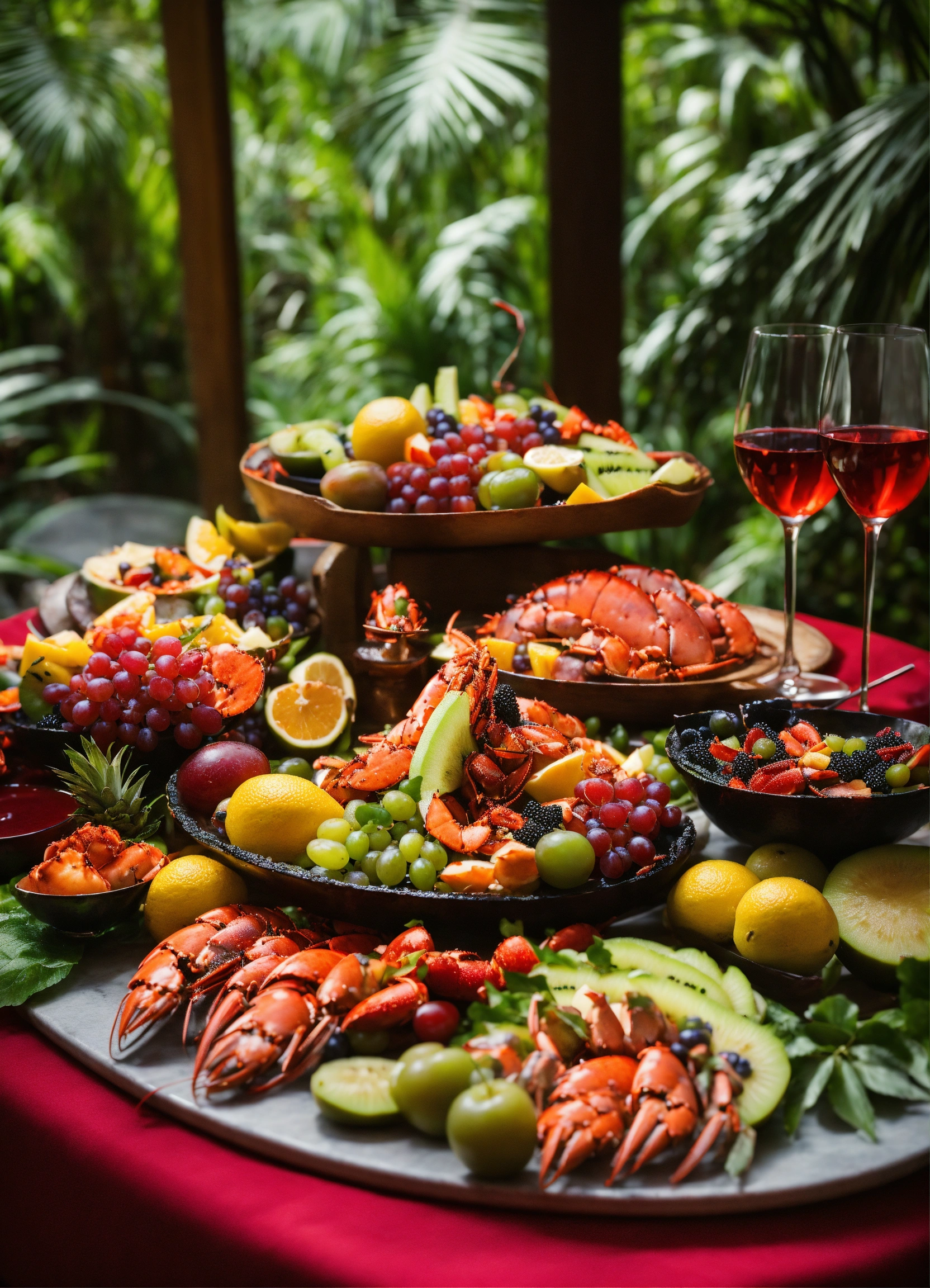 Lexica - Fruit platter, sizzling fajitas, captivating, wine, caviar ...