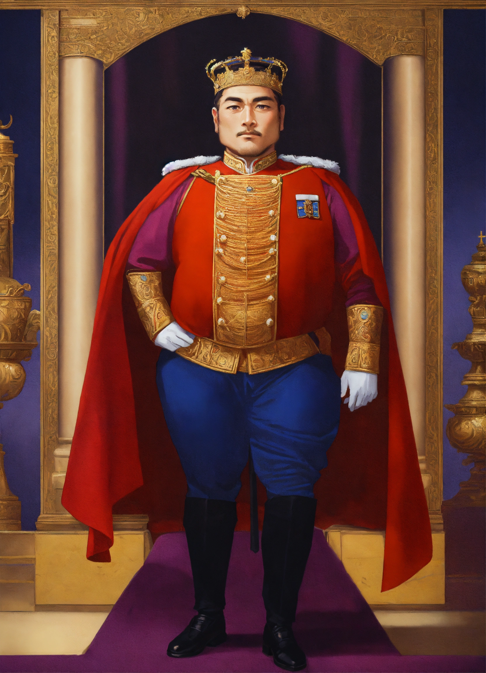 Lexica - "Create an image of a robust, attractive man in his 40s ...